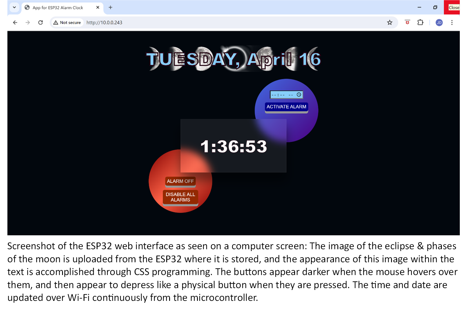 ESP32 No-Sleep-In Wi-Fi Alarm Clock in 3D Printed Enclosure : 6 Steps ...