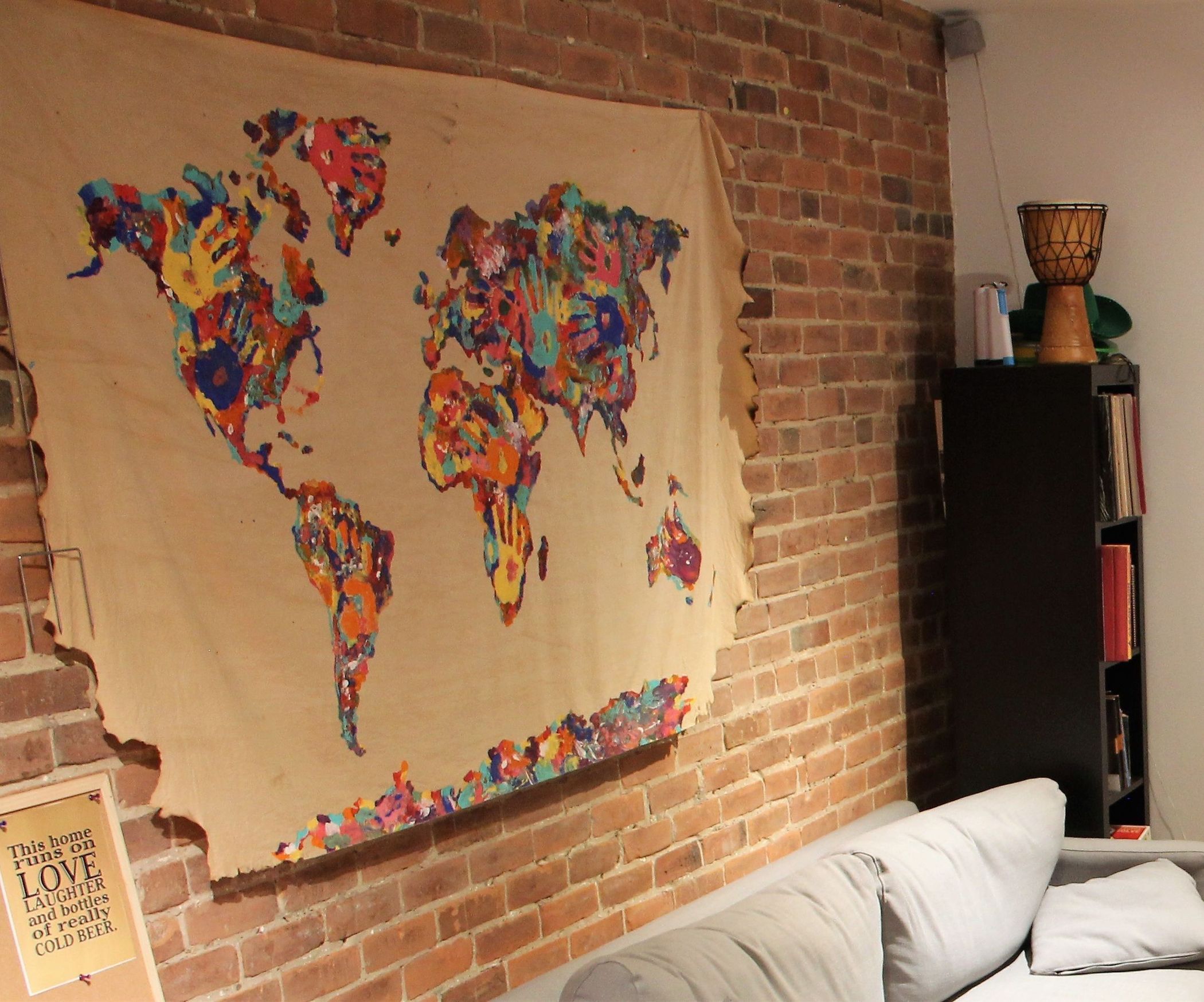 Hand Painted World Maps (6ft X 3ft) : 5 Steps (with Pictures ...