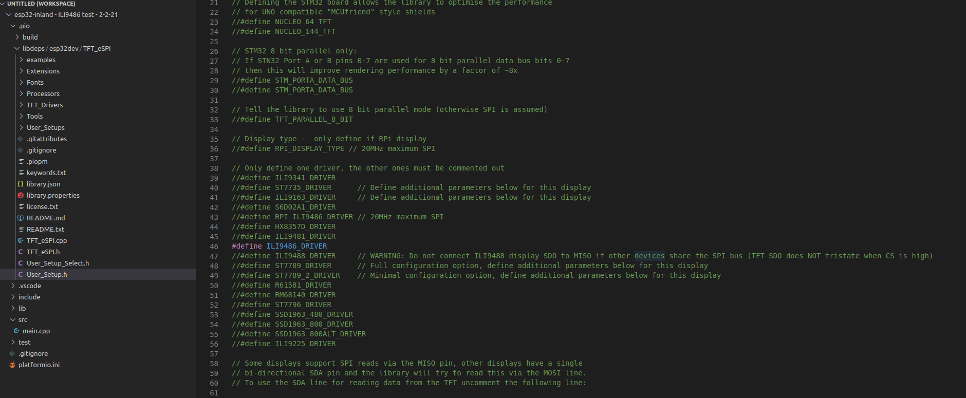 ESP32 and ILI9486 Display - PlatformIO : 5 Steps - Instructables