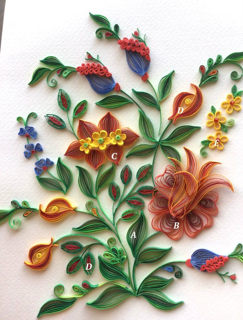 Simple Quilling Flower Designs