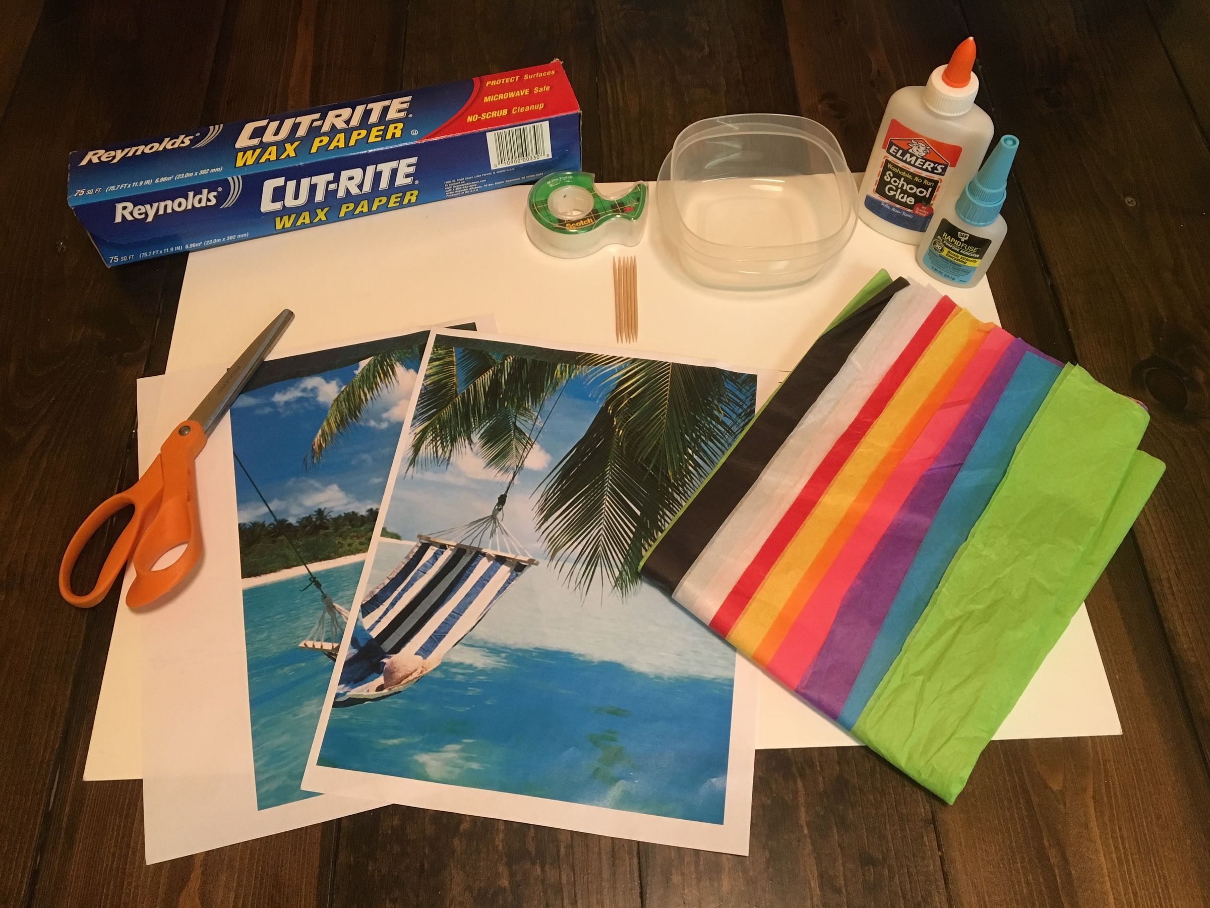 Tissue Paper Landscape : 7 Steps - Instructables