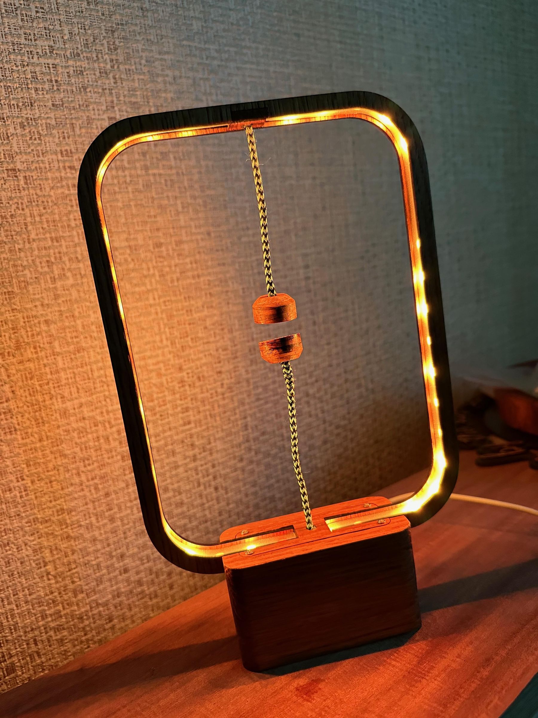 Wooden Desk Lamp With Levitating Dimmer / Color Changing LED : 28 Steps ...