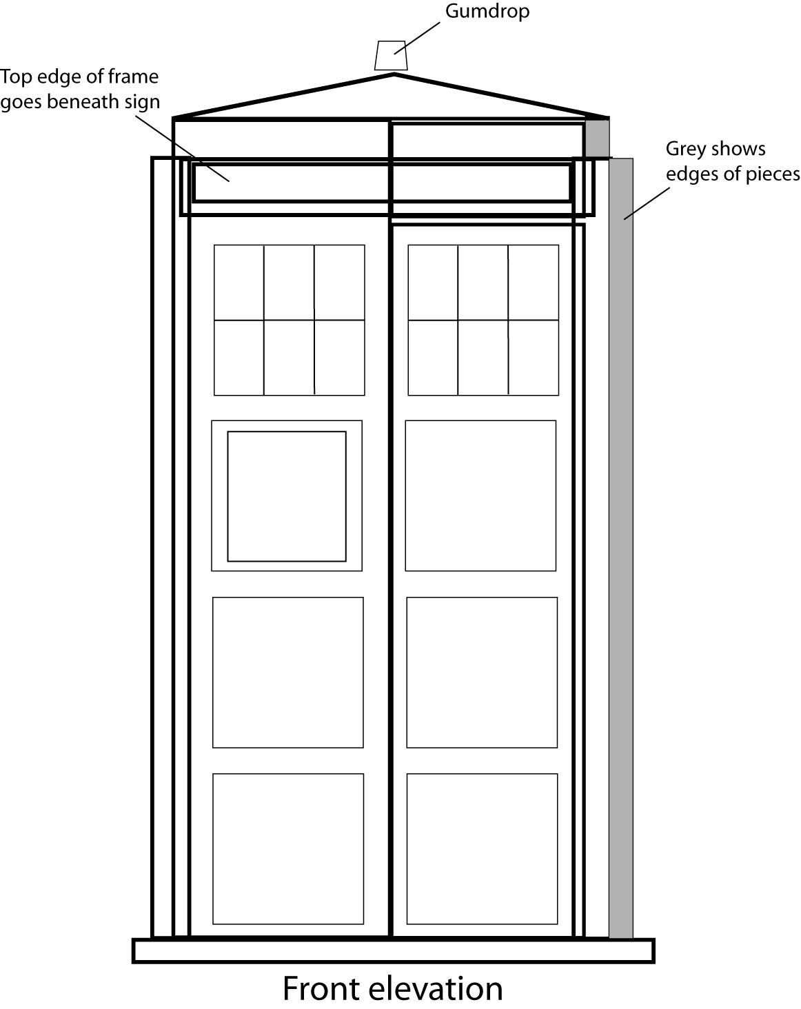 Tardis Outline Front