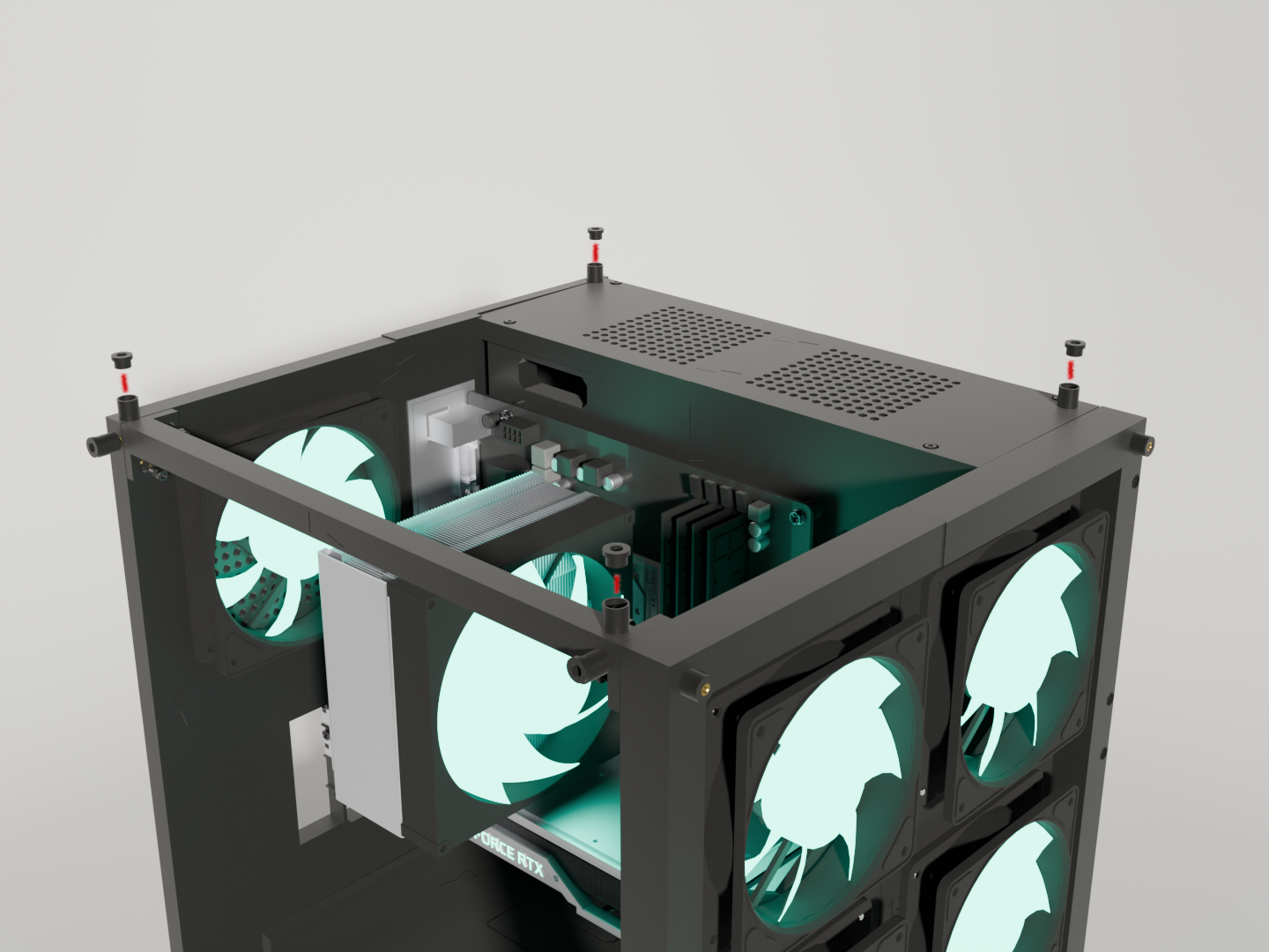 LilCubey - a 3d Printable MATX Acrylic Cube Pc Case : 27 Steps ...