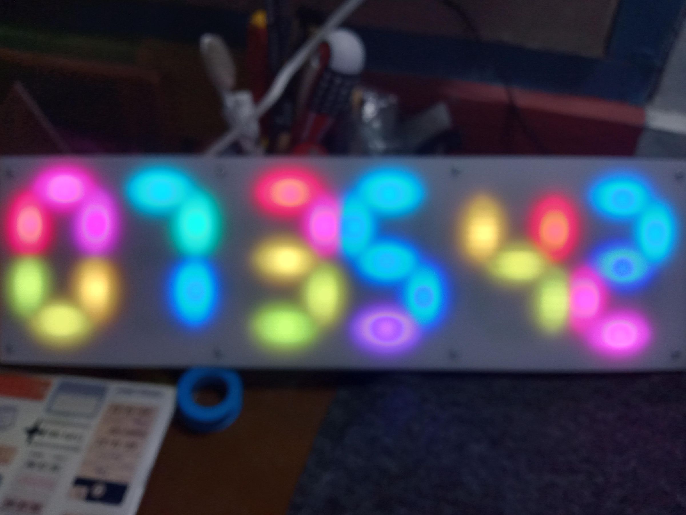 Big Digital Clock Using Ws2811 Led Strip and Arduino : 5 Steps ...