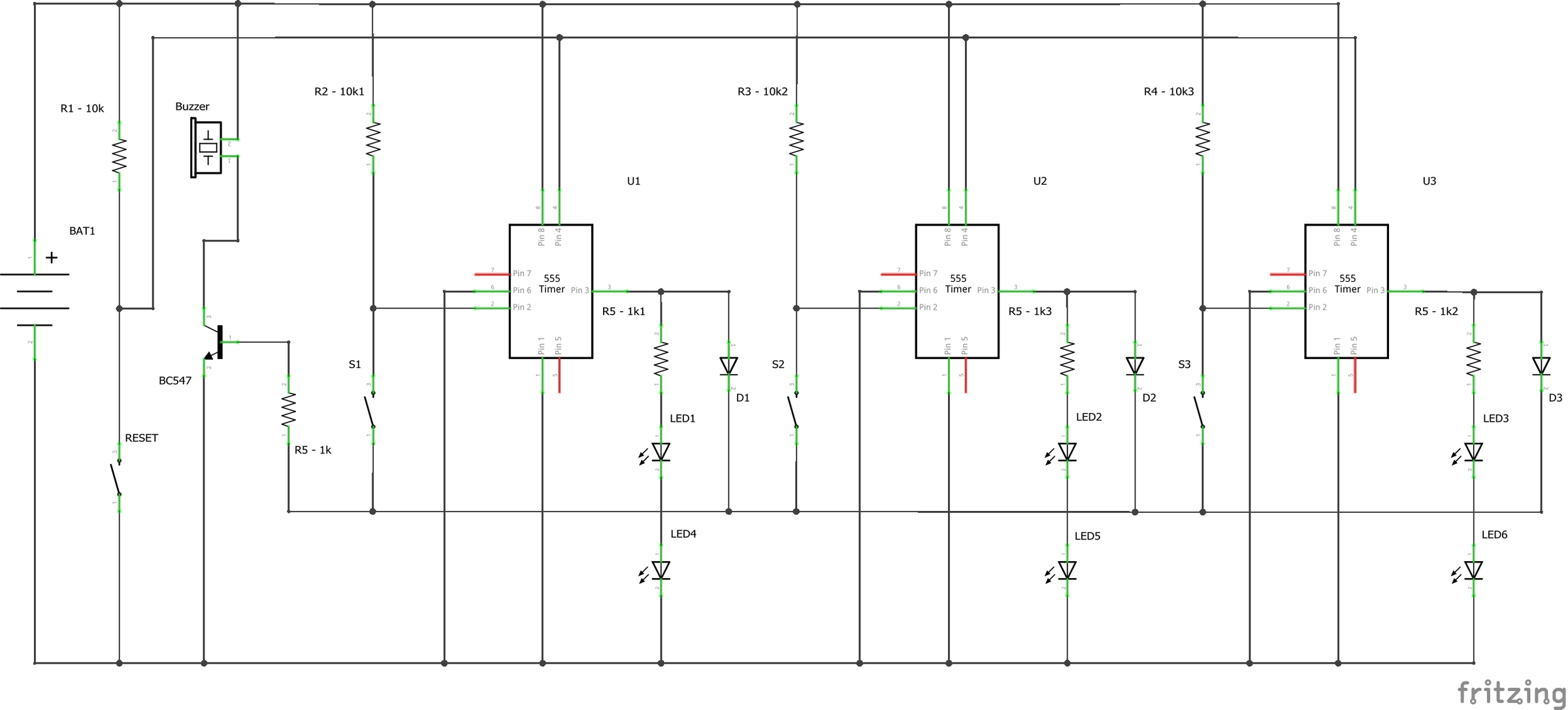 Quiz Buzzer Circuit Diagram