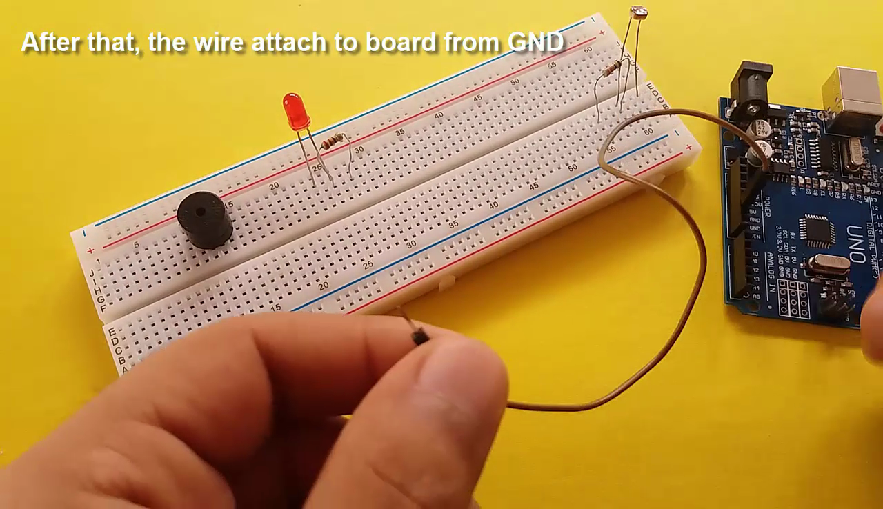 Arduino - Buzzer With LDR and LED : 5 Steps (with Pictures) - Instructables