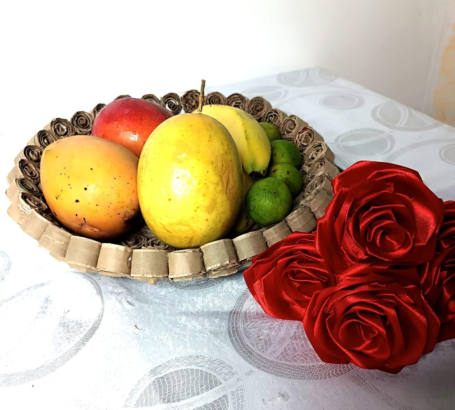 Fruit Basket Made From Recycled Cardboard : 5 Steps (with Pictures ...