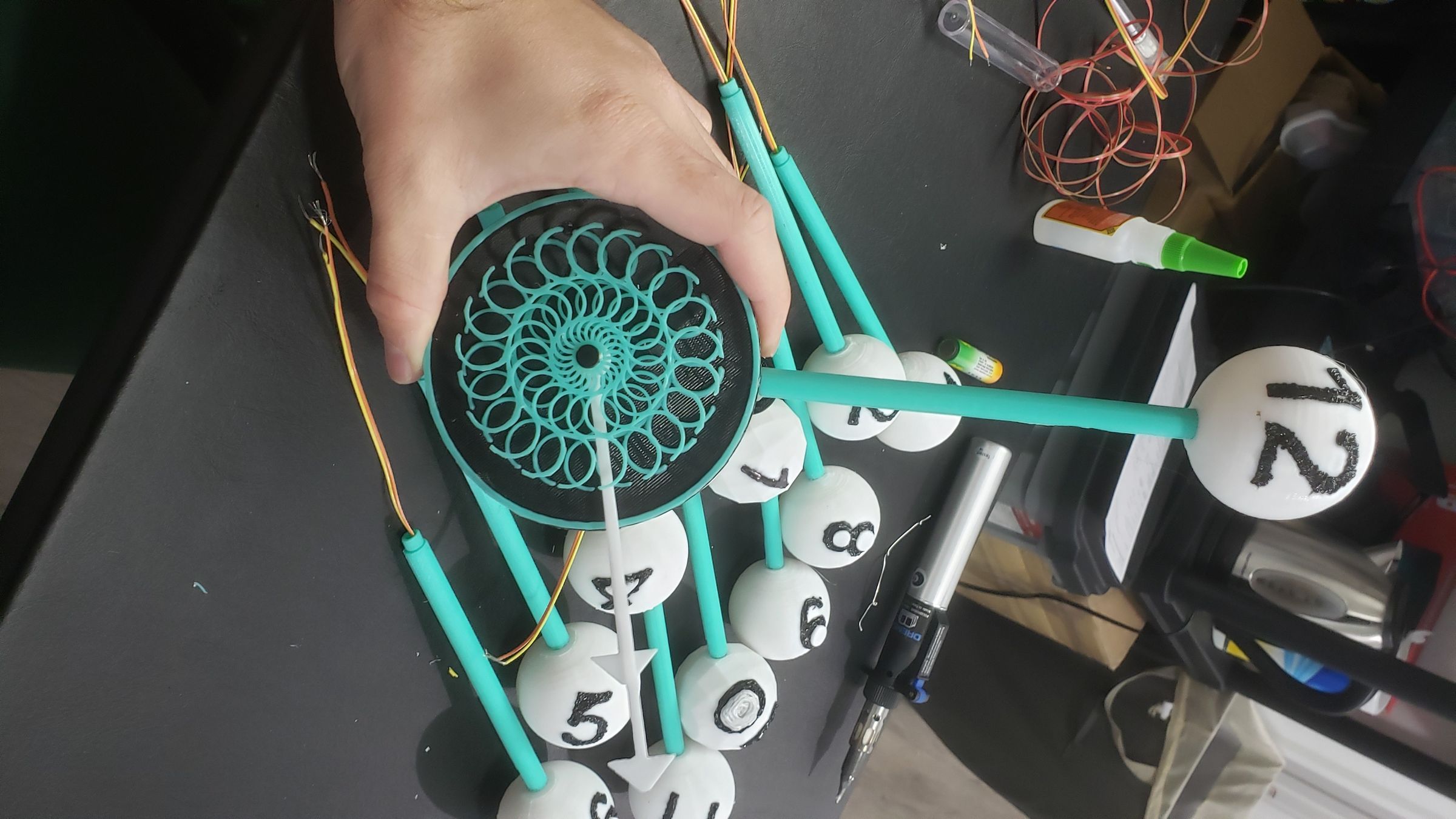 3D Printed Wall Clock With Kinetic Art and LEDs : 10 Steps (with ...