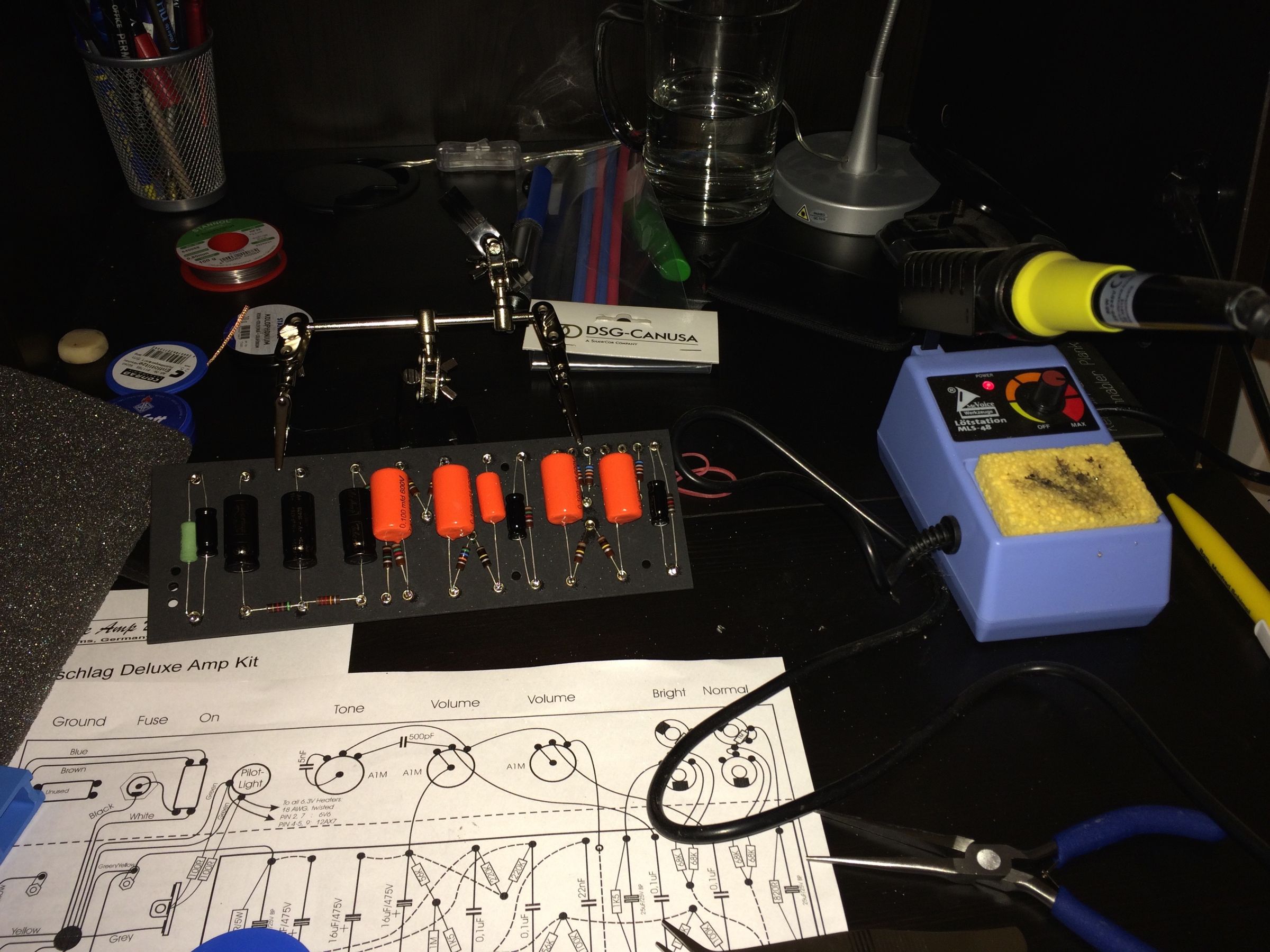 Fender Tweed Deluxe 5e3 Clone Build Based on TAD Tweed Deluxe Kit : 18 ...