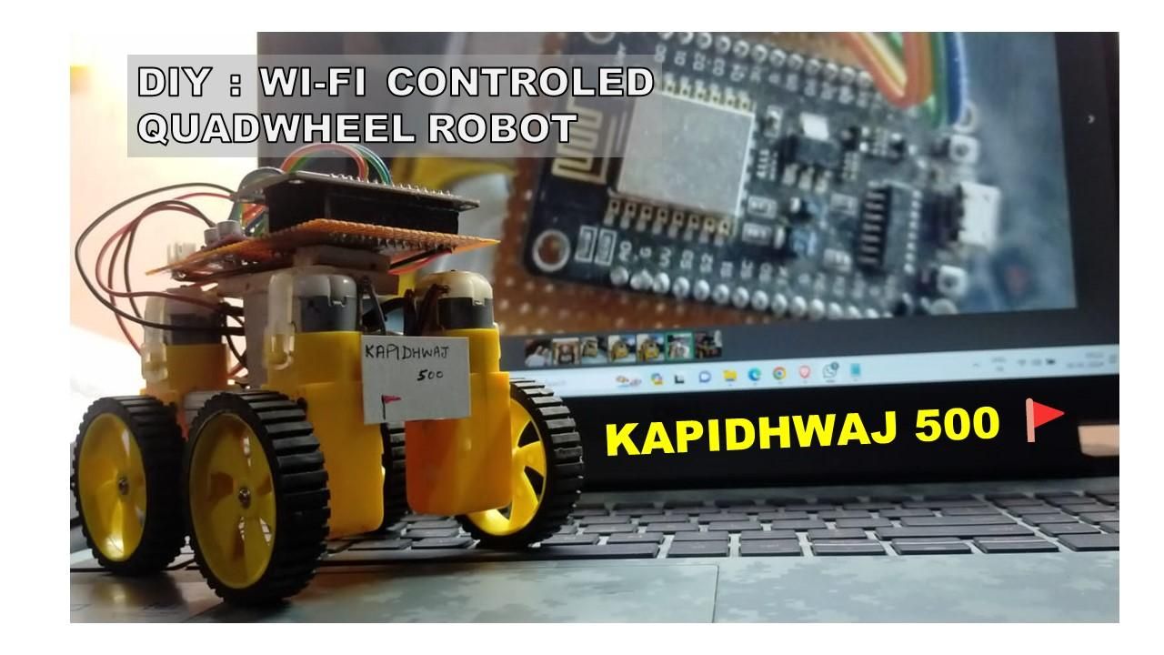 DIY WiFi-Controlled Robot Quadwheel : Kapidhwaj 500 : 8 Steps ...