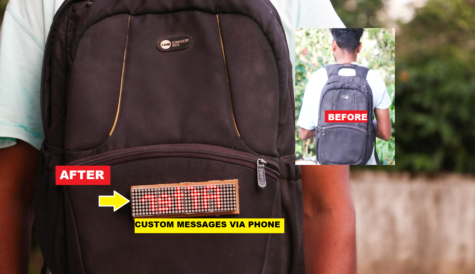 LED Backpack With Programmable LED Display : 6 Steps (with Pictures ...