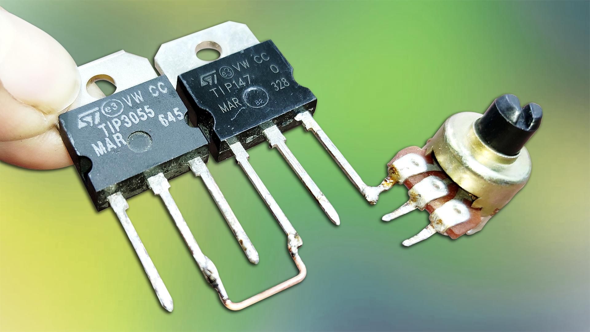 How to Make Dual Transistor Made Amplifier Circuit (Tip3055+Tip147) DC ...