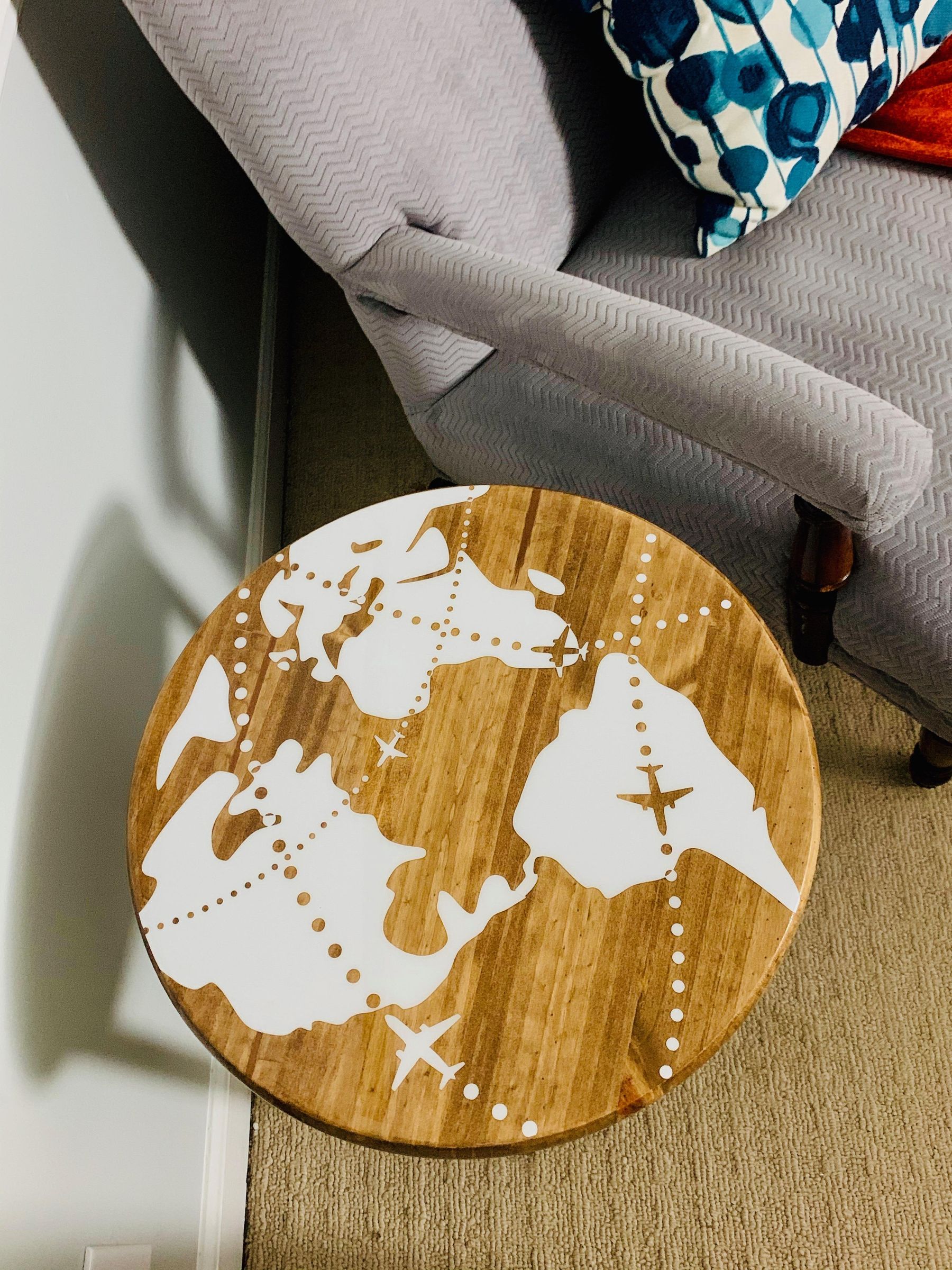 World Map End Table | Made With a Cricut! : 7 Steps (with Pictures ...