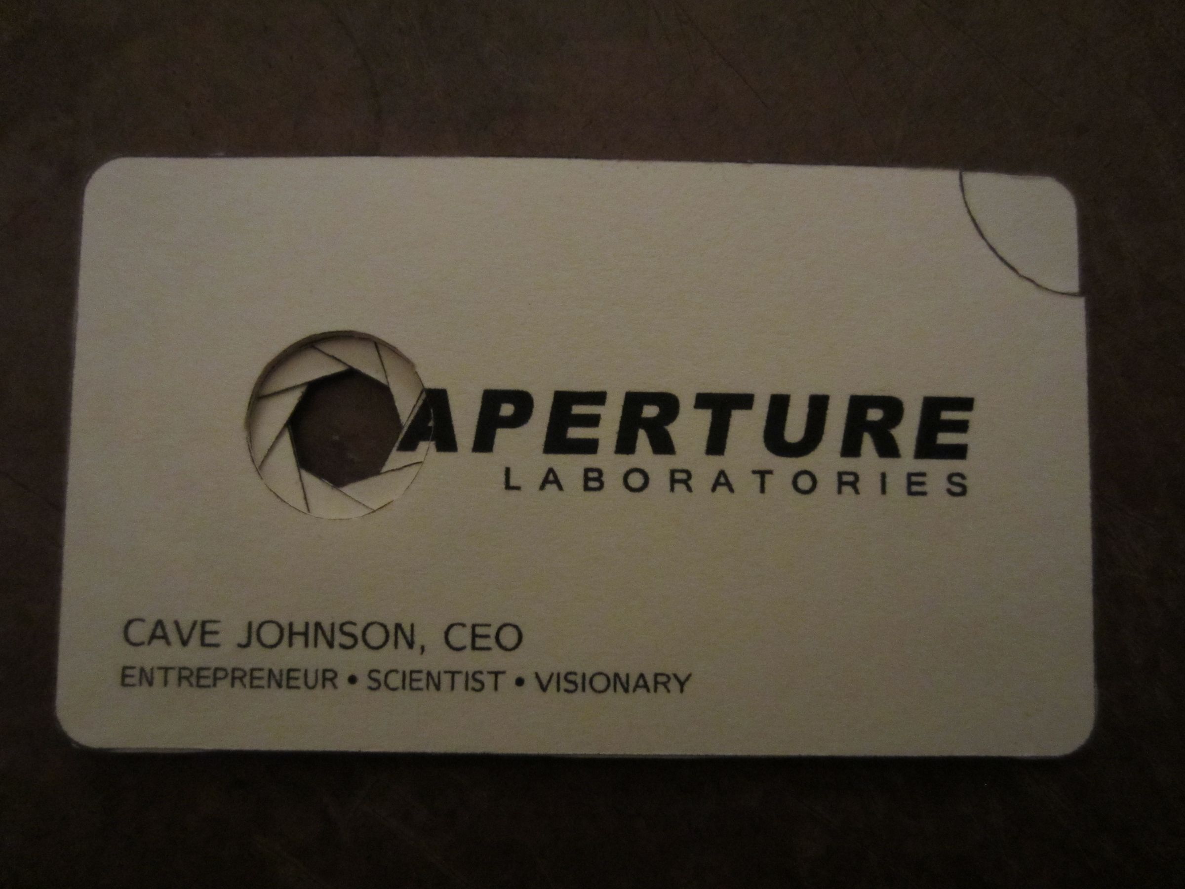 Aperture Science Business Card : 4 Steps (with Pictures) - Instructables