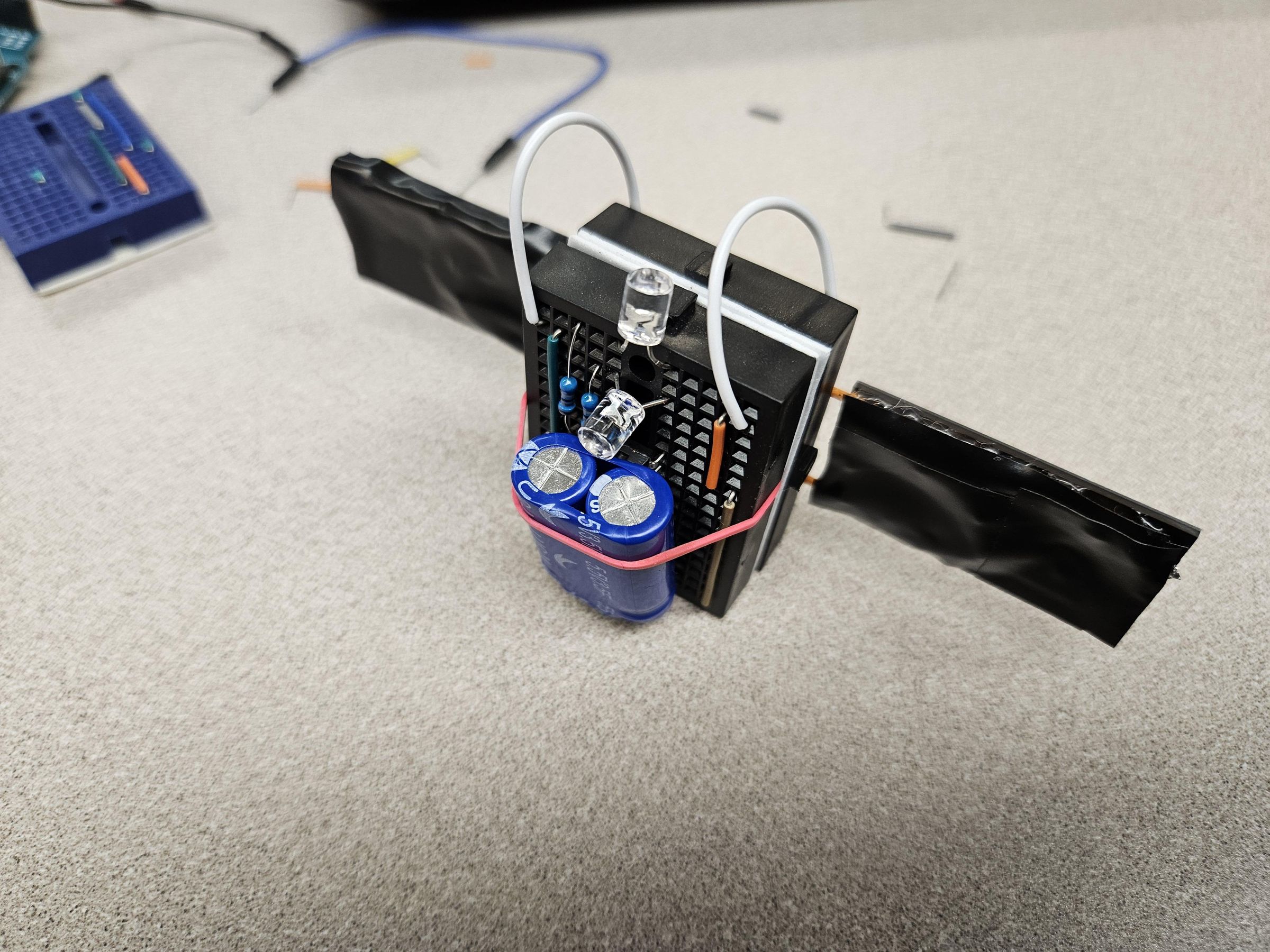 BreadSat (satellite-looking, Solar-powered Blinking LED Circuit on ...