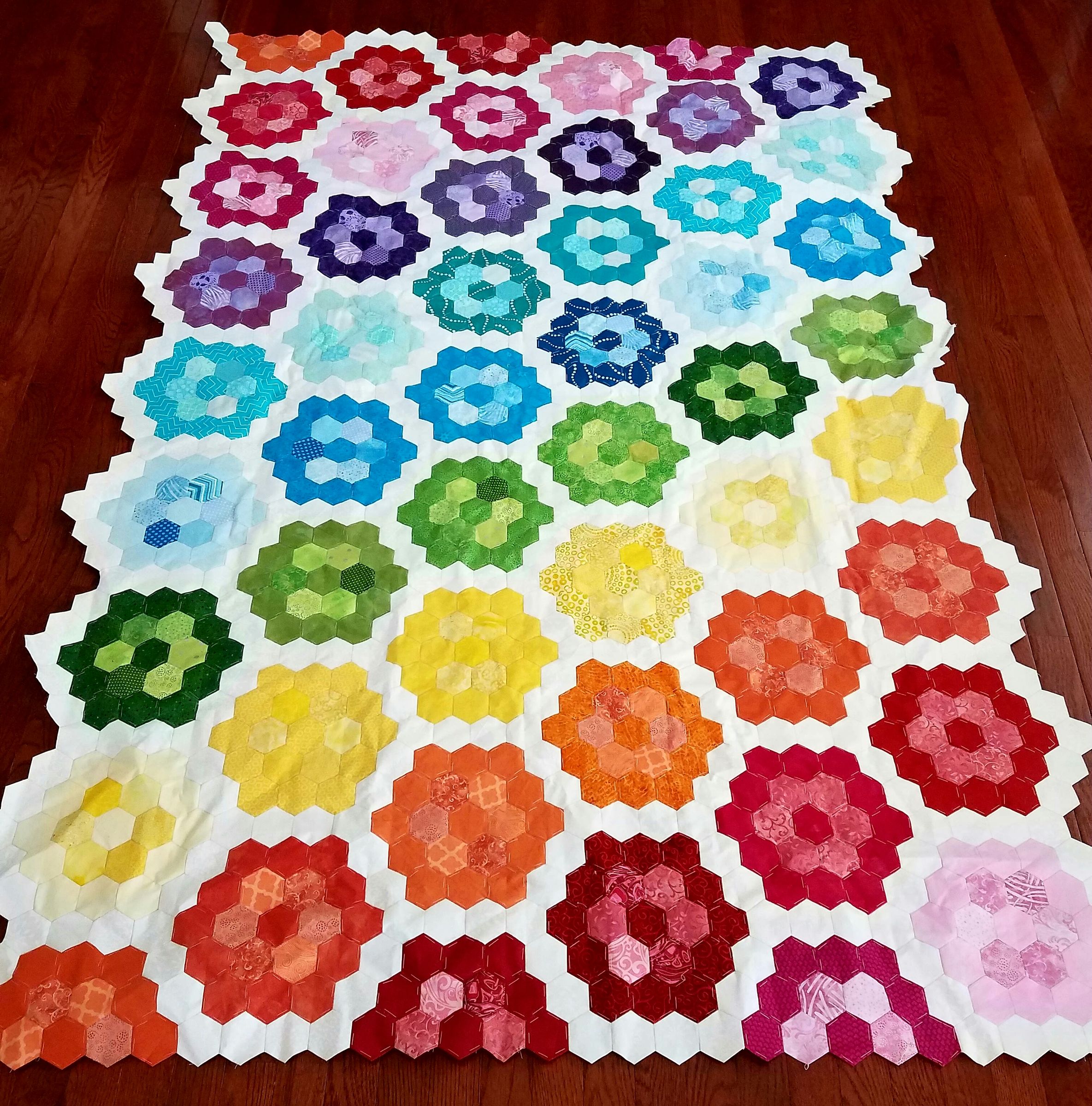 Hexagon English Paper Hand Piecing : 8 Steps (with Pictures ...