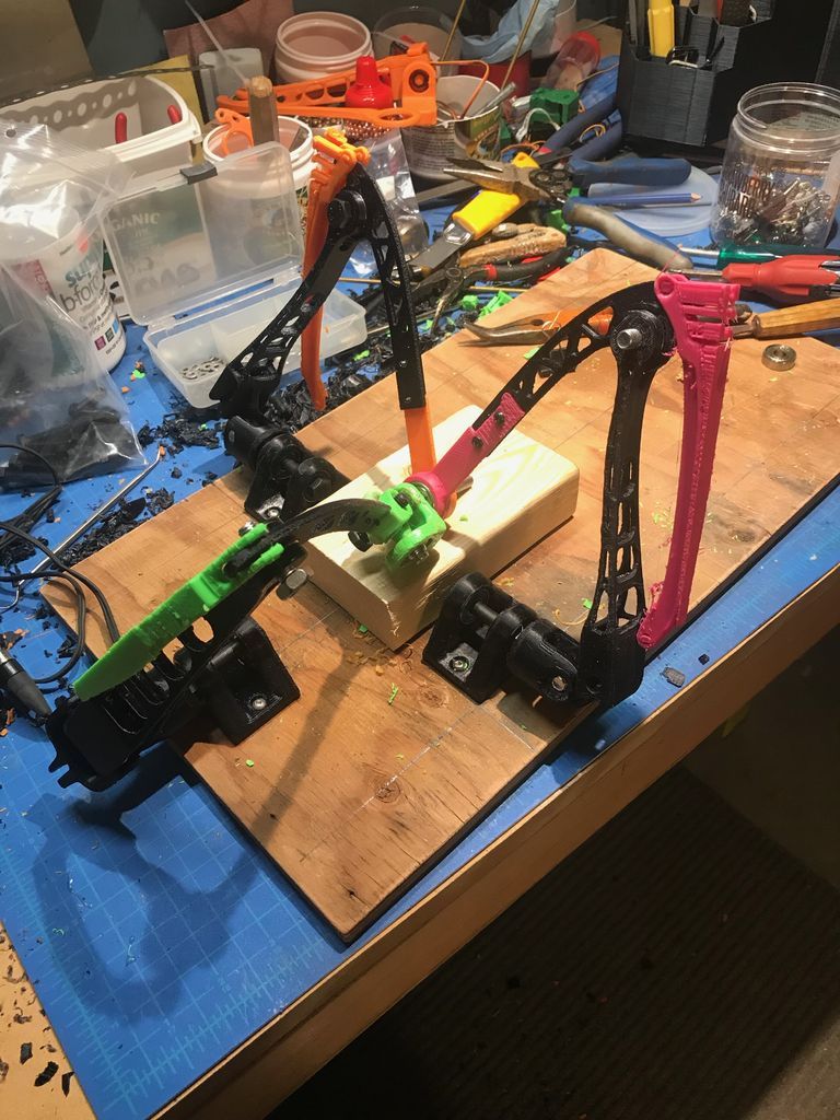 Tensegrity or Double 5R Parallel Robot, 5 Axis (DOF) Inexpensive, Tough ...