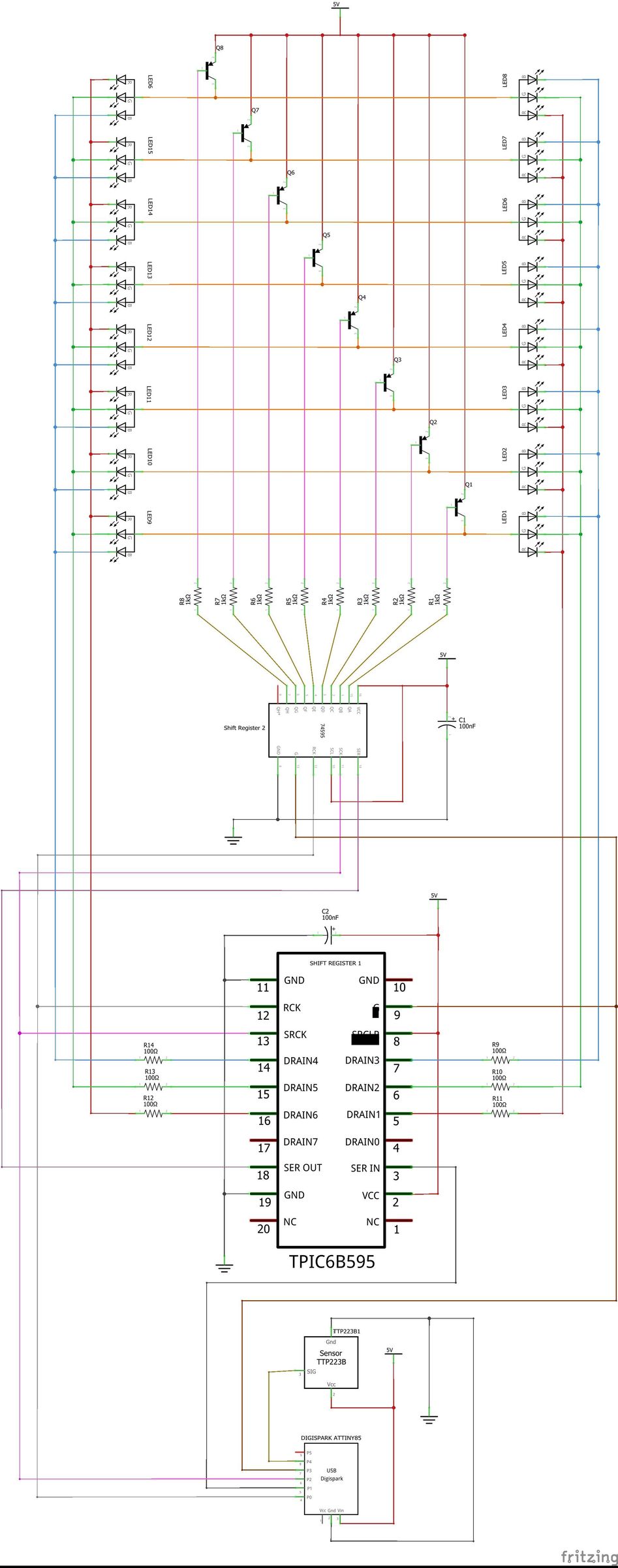 Rainbow Led Circuit Sculpture : 5 Steps (with Pictures) - Instructables