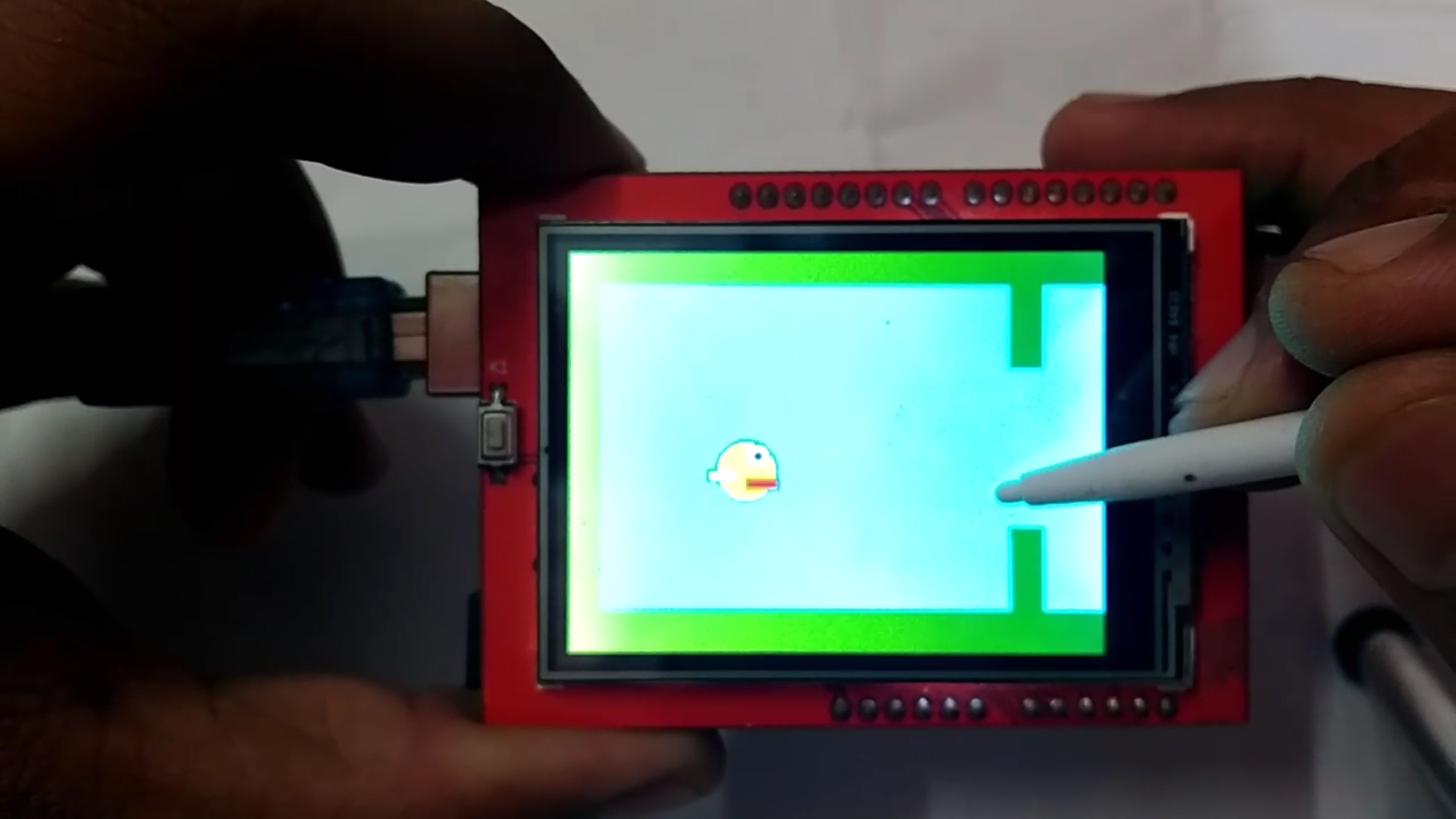 Arduino Flappy Bird Arduino 2 4 Tft Touchscreen Spfd5408 Bird Game Project 3 Steps