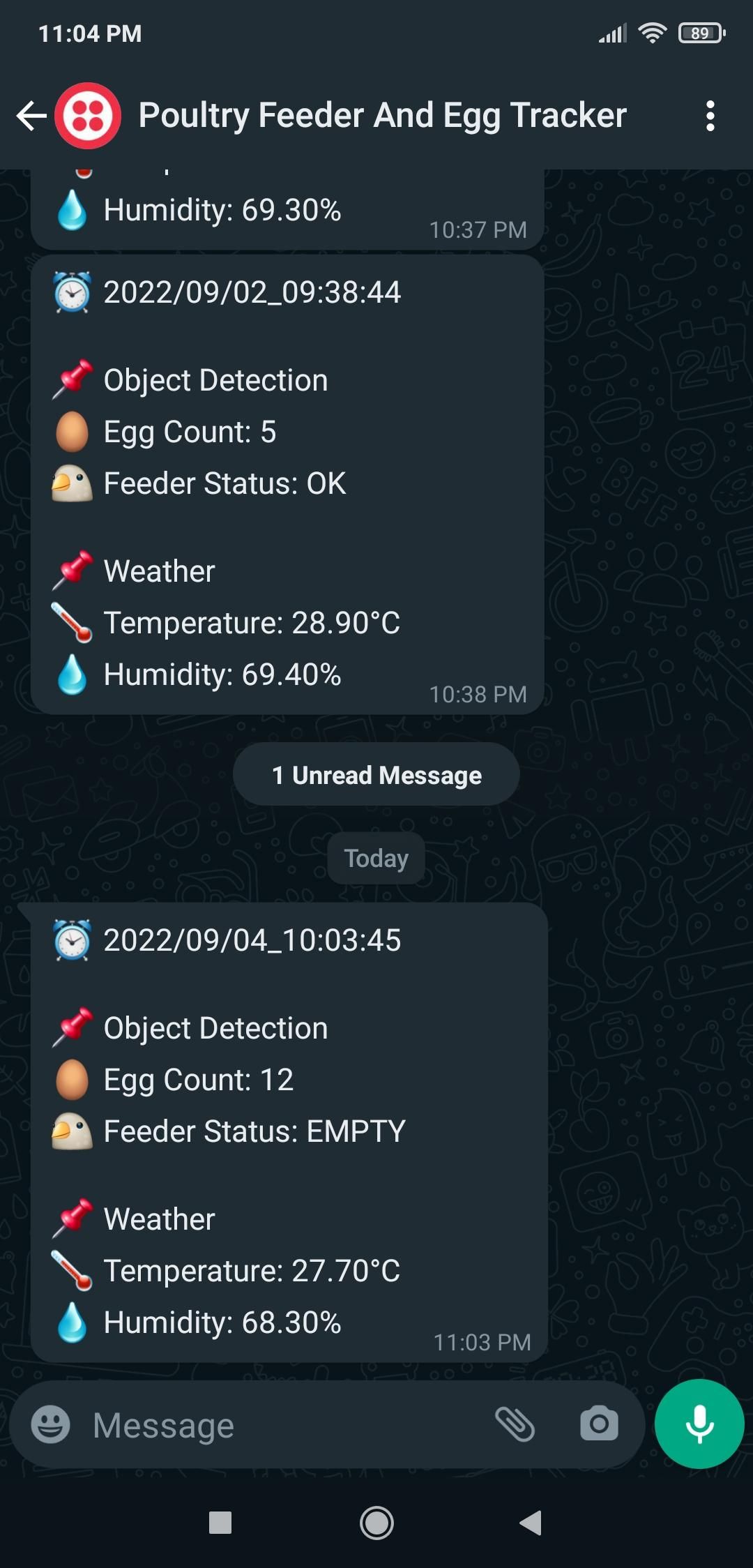 IoT AI-driven Poultry Feeder and Unhatched Egg Tracker W/ WhatsApp : 20 ...