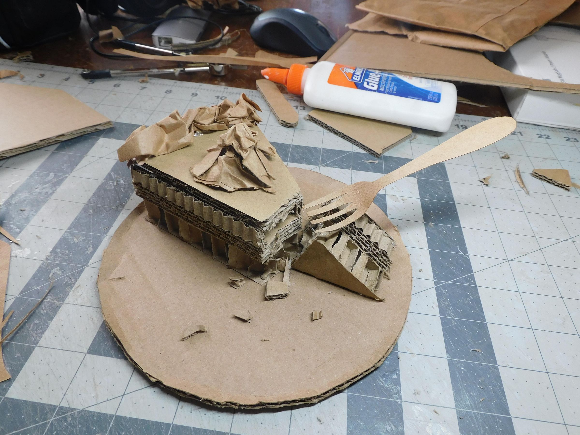 Easy Layered Pie Slice Sculptue/model, From Cardboard, and Brown Paper ...