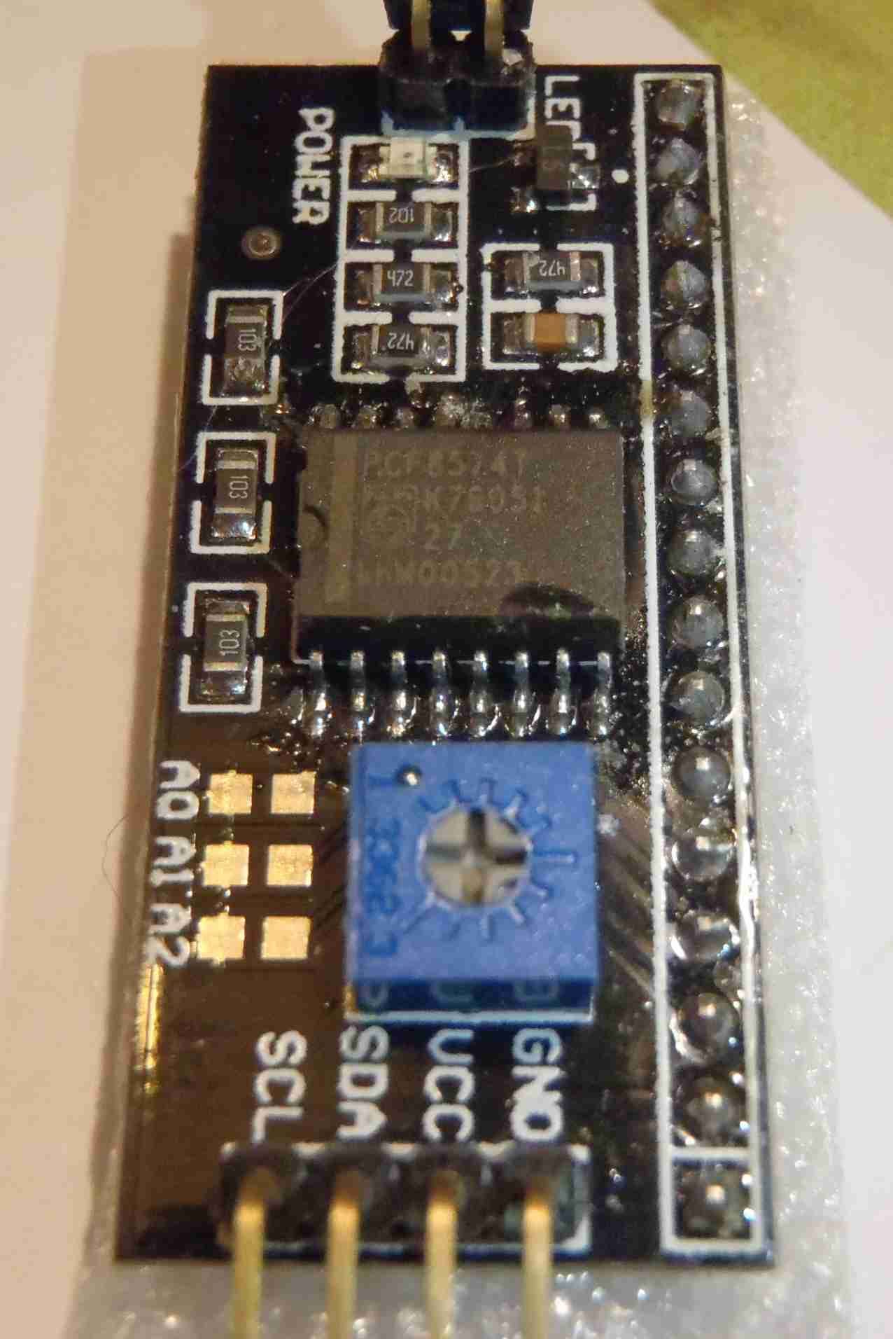 1602 LCD Keypad Shield Module With I2C Backpack : 6 Steps - Instructables
