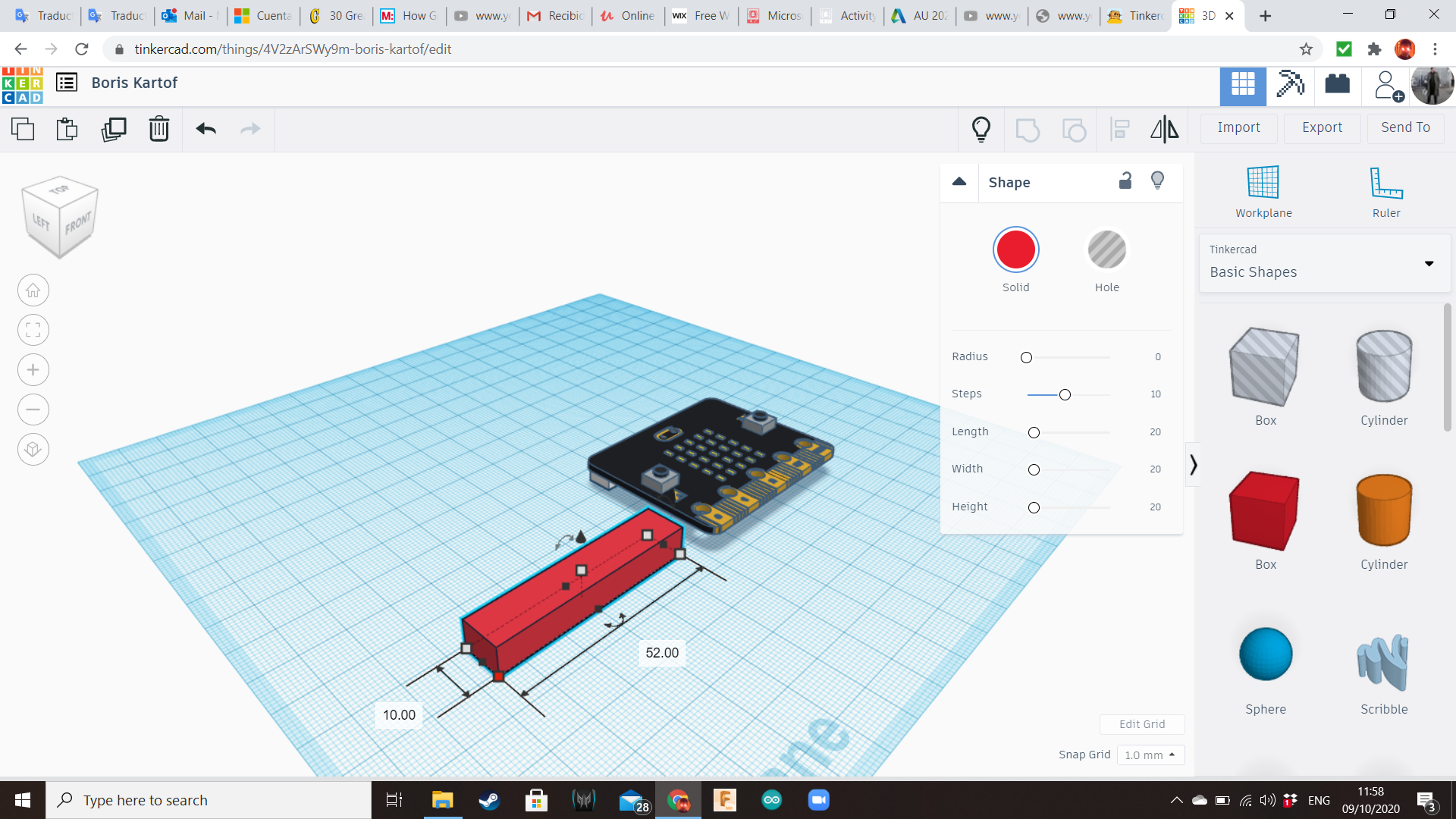 Tinkercad + Micro:bit Robotics for School: "I Love Kartof" Robot! : 17 Steps (with Pictures ...