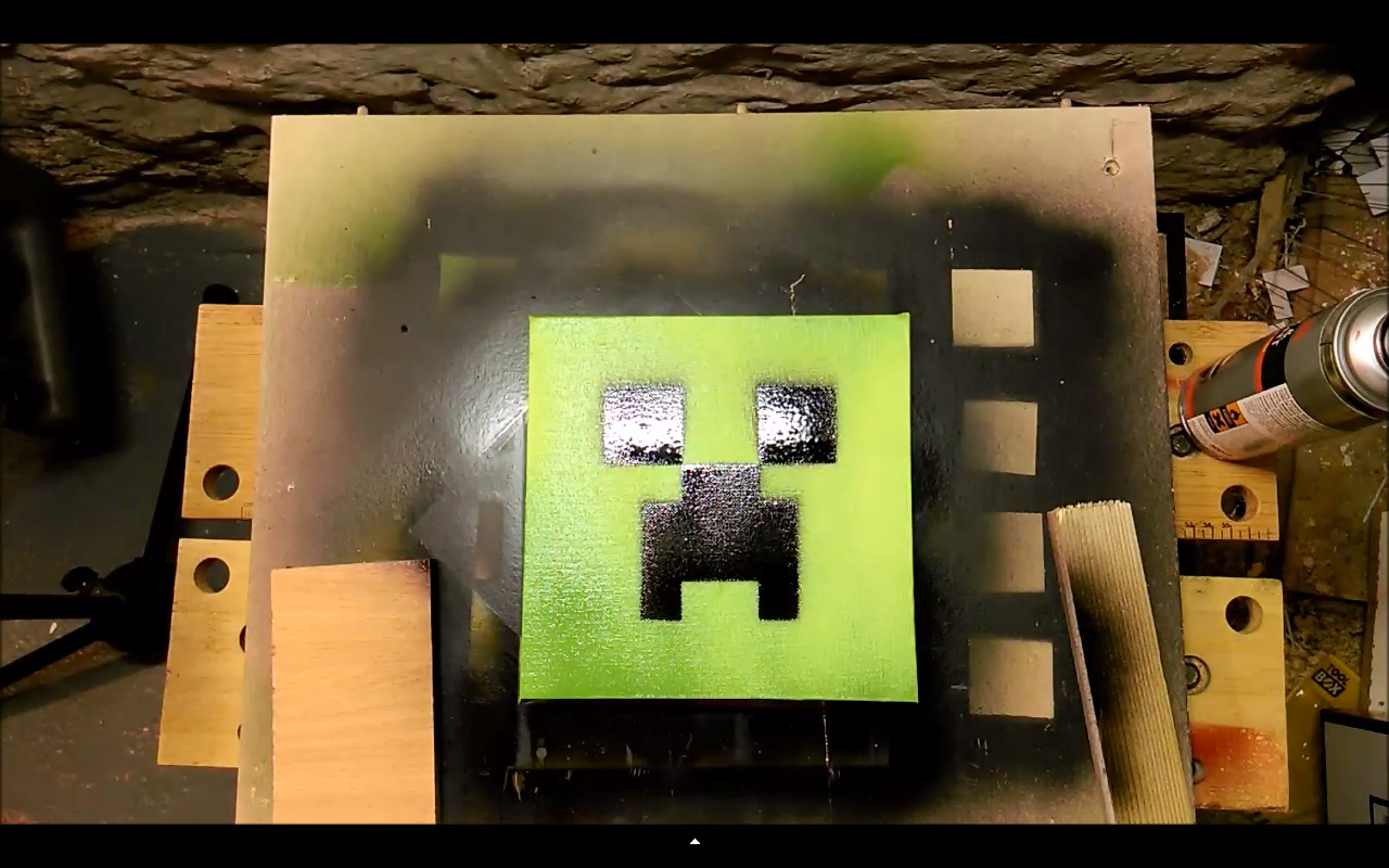 Stencil and Spray Your Own Minecraft Canvases for Cheap! : 5 Steps ...