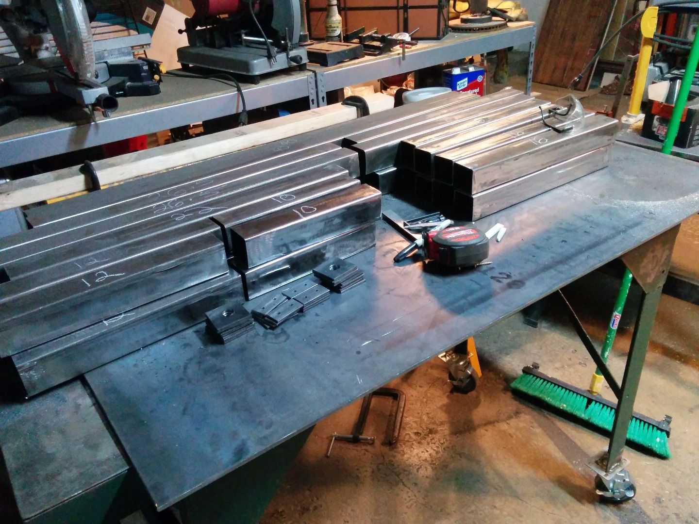 Steel and 2x4 Full Dining Table Set : 9 Steps (with Pictures ...