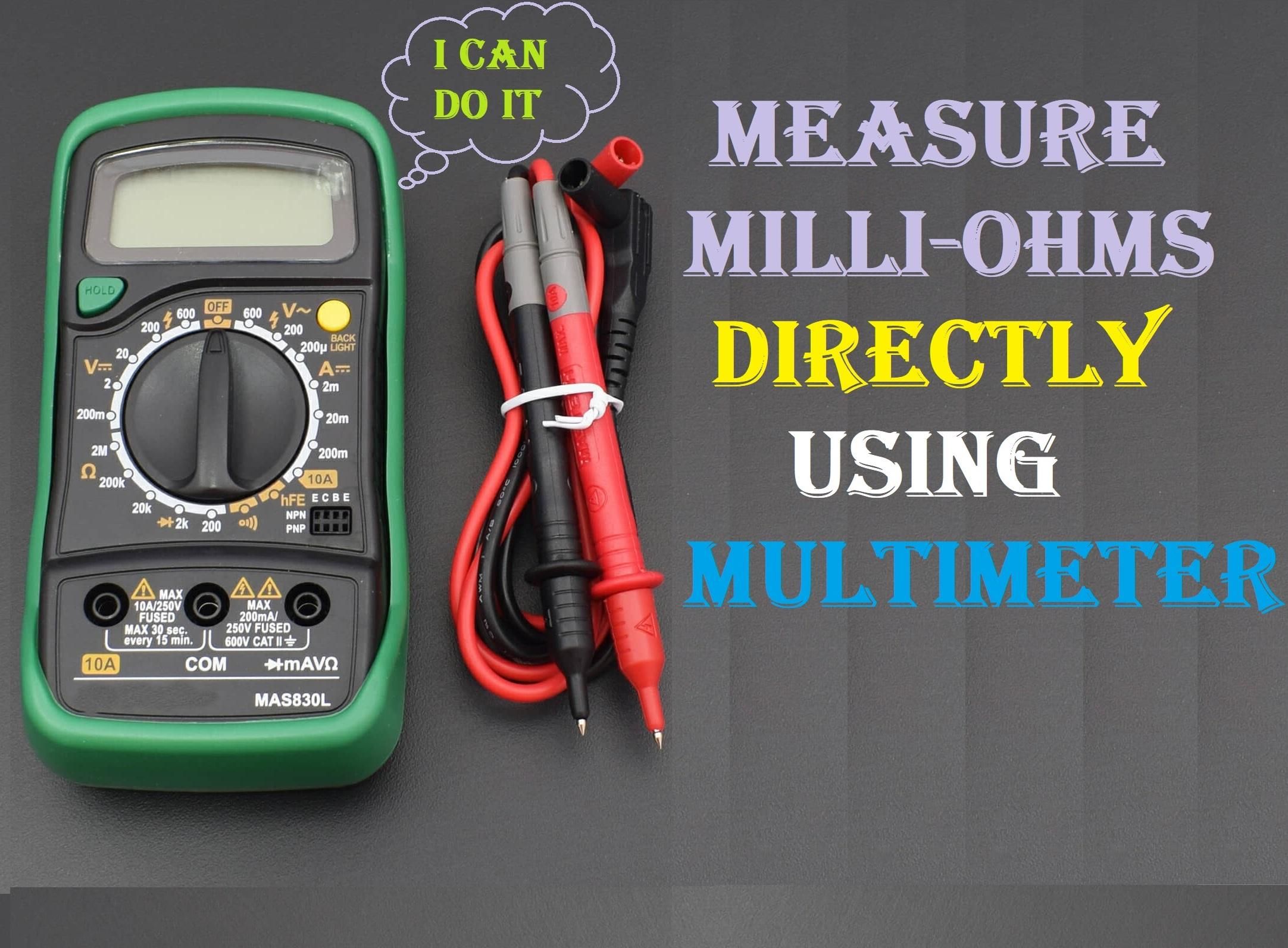 How to Measure Resistance of Wire (Milli-Ohms) : 8 Steps - Instructables