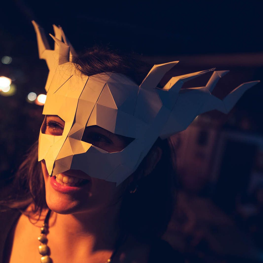 Halloween Papercraft Mask Template, by Paperpetshop : 5 Steps ...
