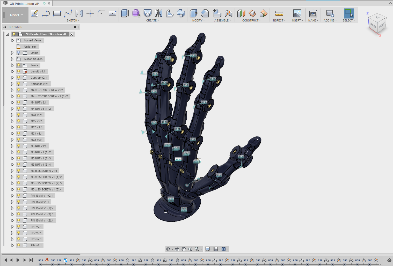 3D Printed Bionic Hand Skeleton : 8 Steps (with Pictures) - Instructables