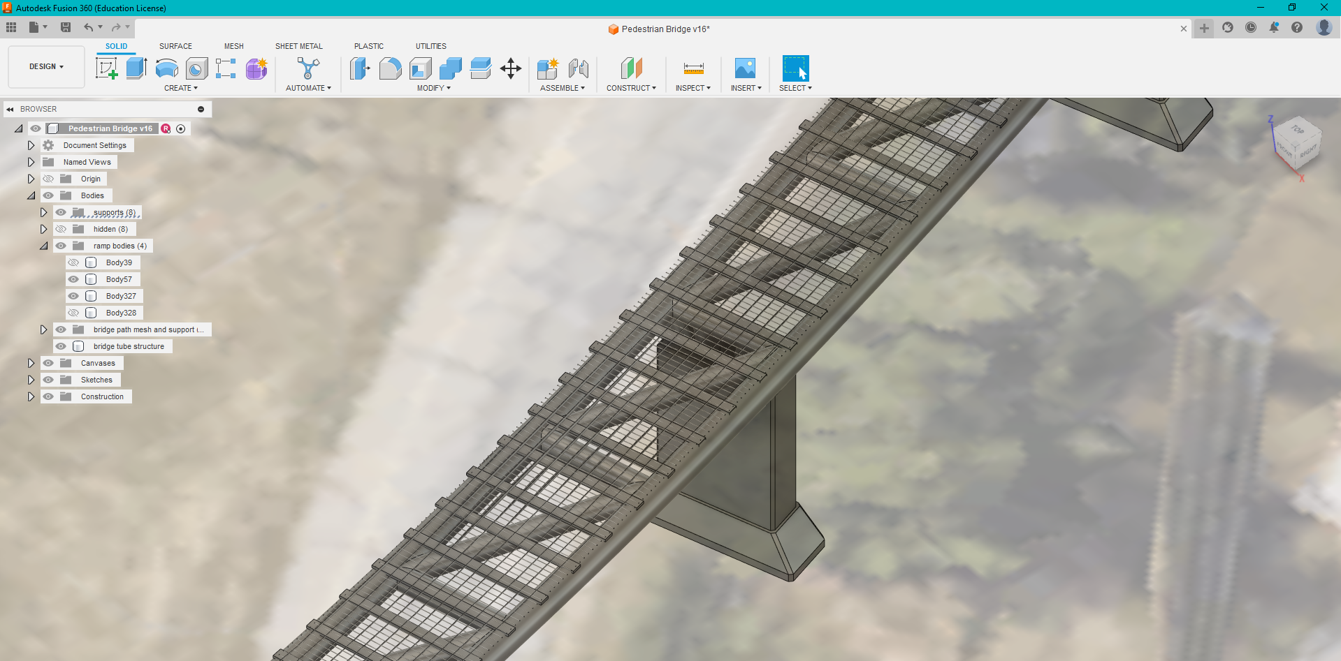 Design a Pedestrian Bridge With Fusion 360 : 9 Steps (with Pictures ...