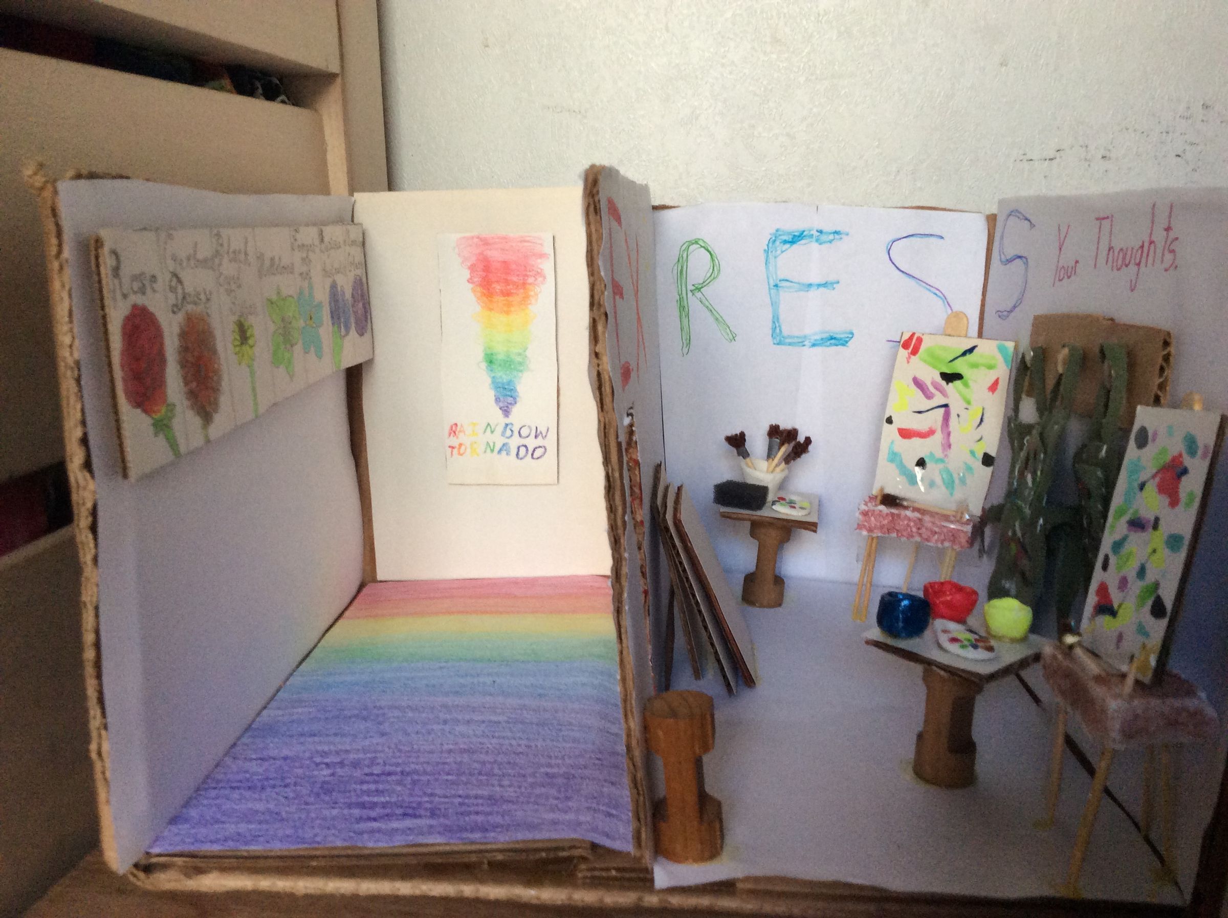 ROY G. BIV Art Gallery & Paint Class Diorama : 15 Steps - Instructables