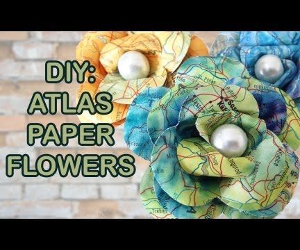 DIY: Recycled Atlas - How to Make Paper Flowers - Instructables