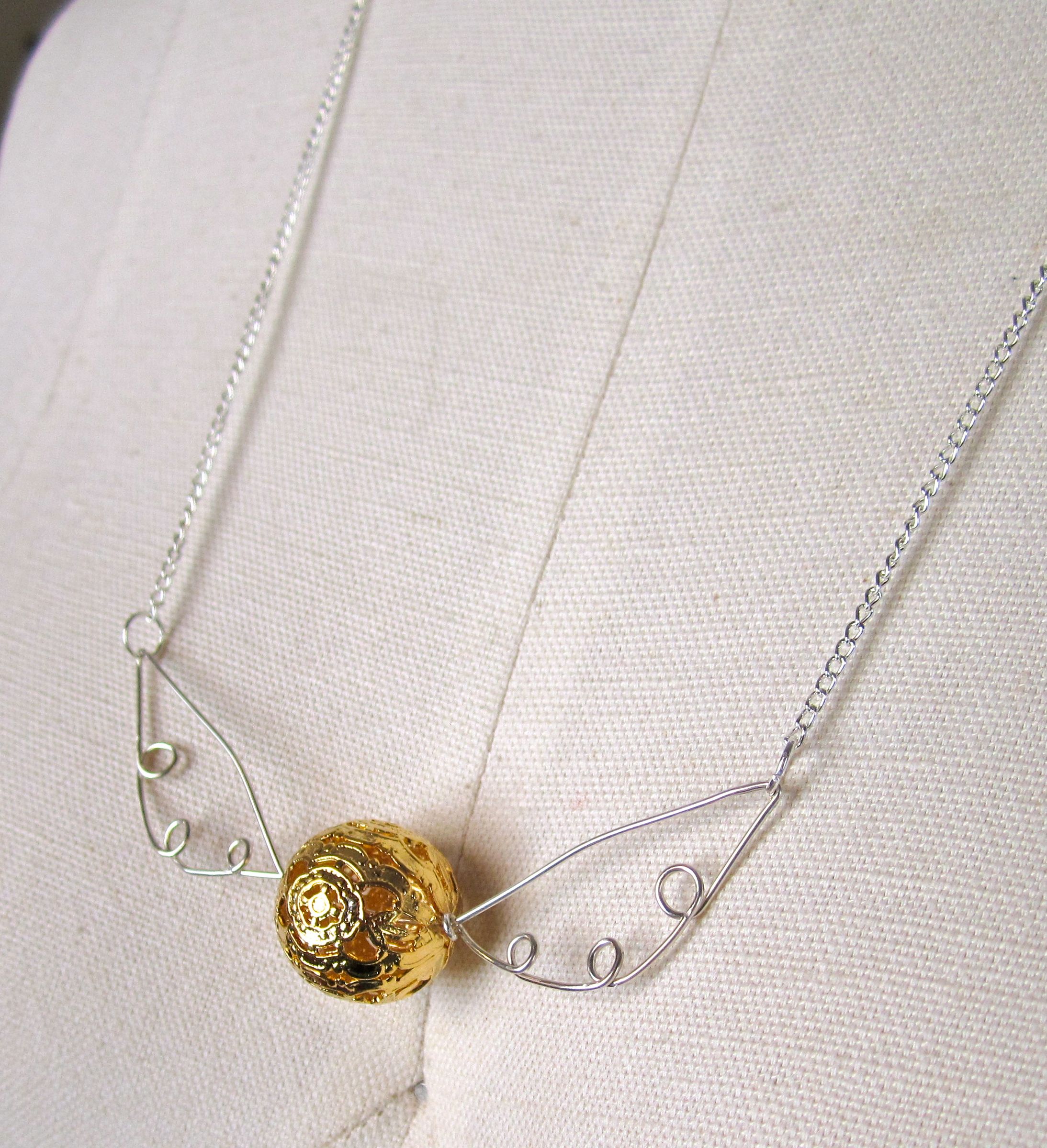 Make a Golden Snitch Necklace! : 9 Steps (with Pictures) - Instructables