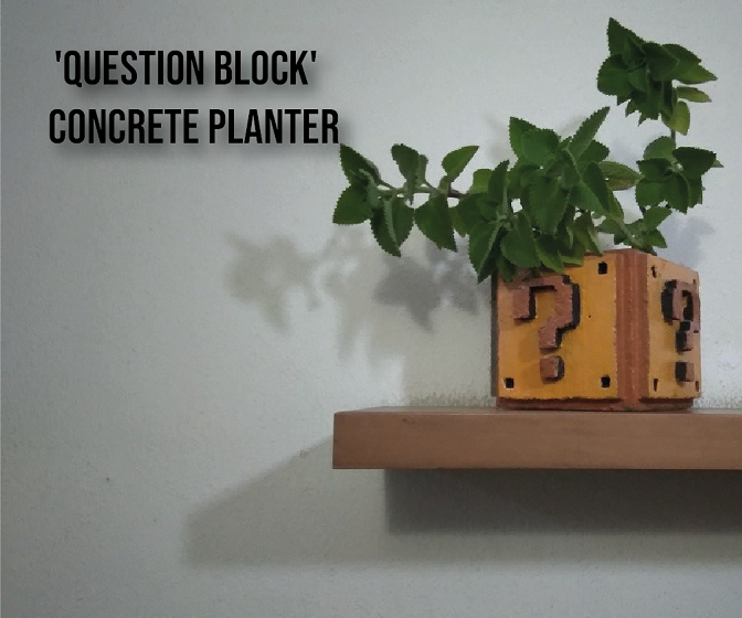 'Question Block' Concrete Planter : 11 Steps (with Pictures ...