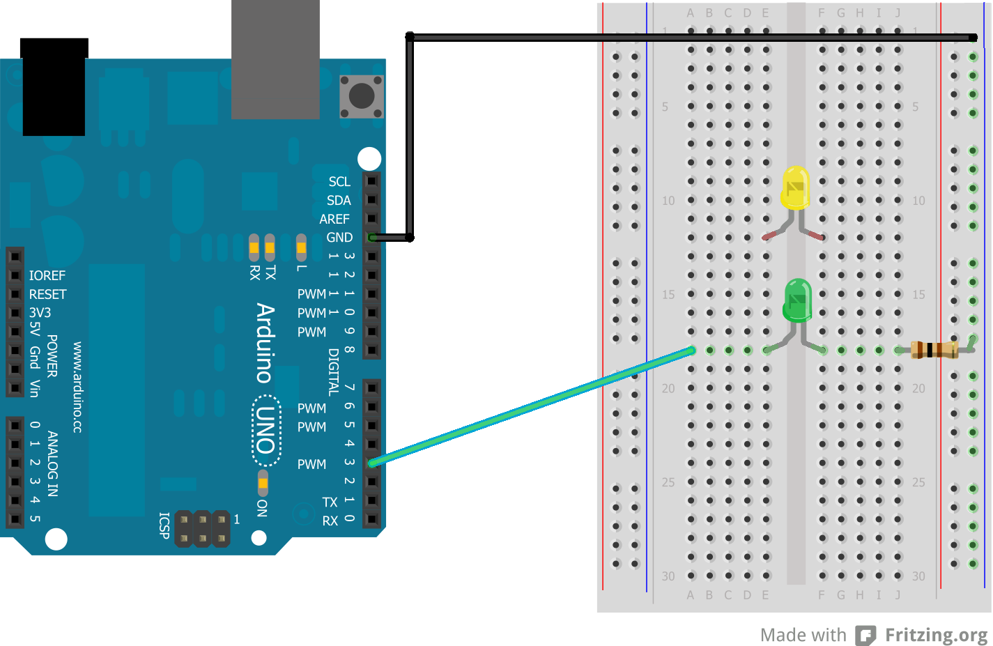 Arduino Street Traffic Light - Breadboard Edition : 13 Steps ...