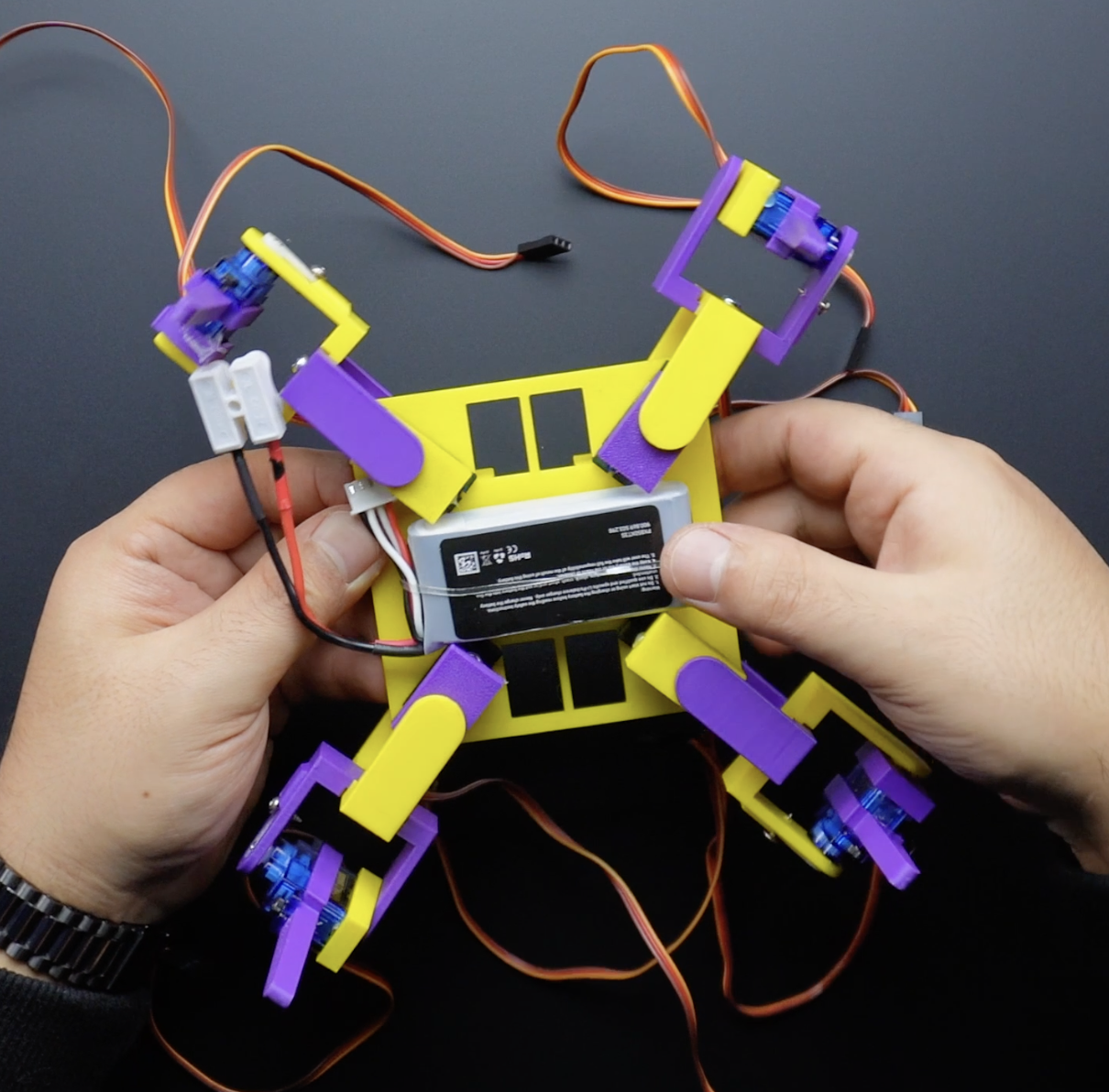 4-Legged Spider Robot With 3D Printed Parts (8 Servo Motors and an ...