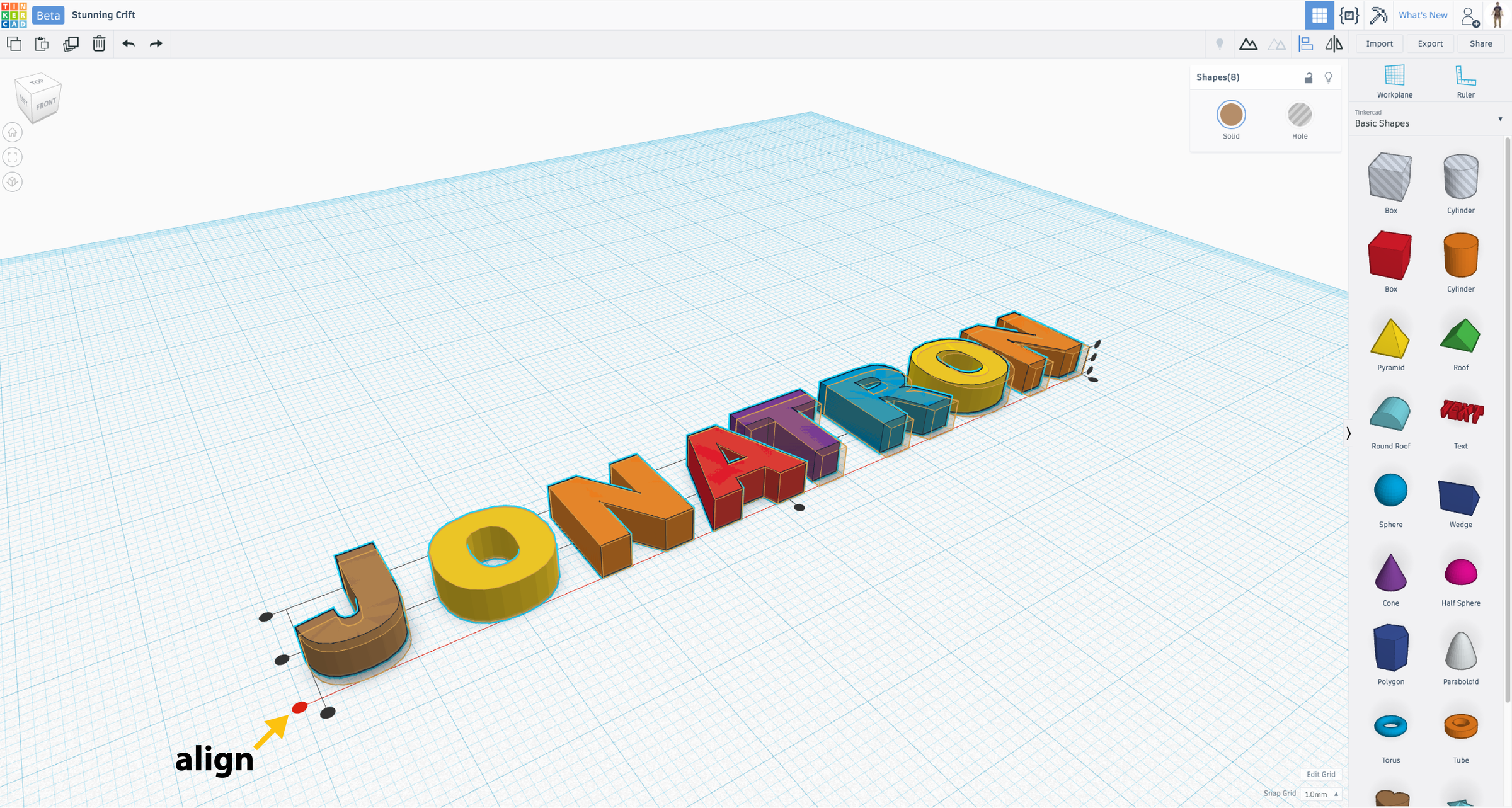 Easy 3D Printing Class: Name That Keychain - Tinkercad