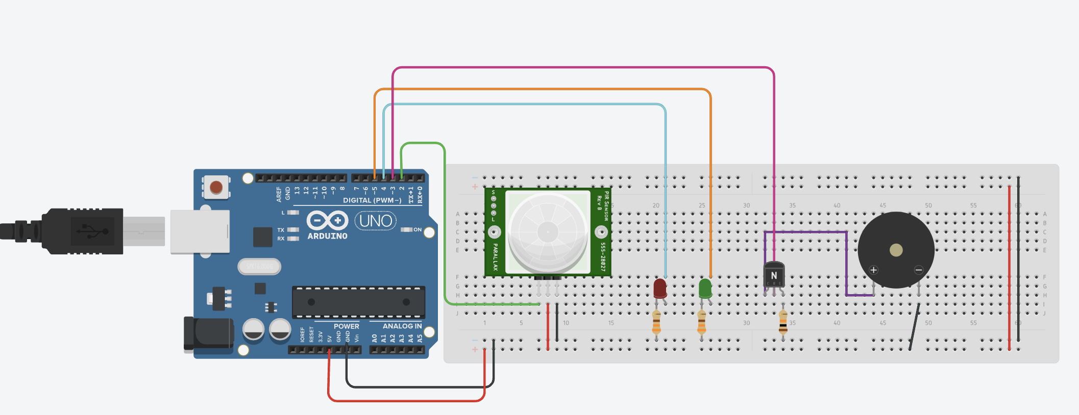 Motion-Triggered Alarm System With LEDs (Home Security System) : 6 Steps - Instructables