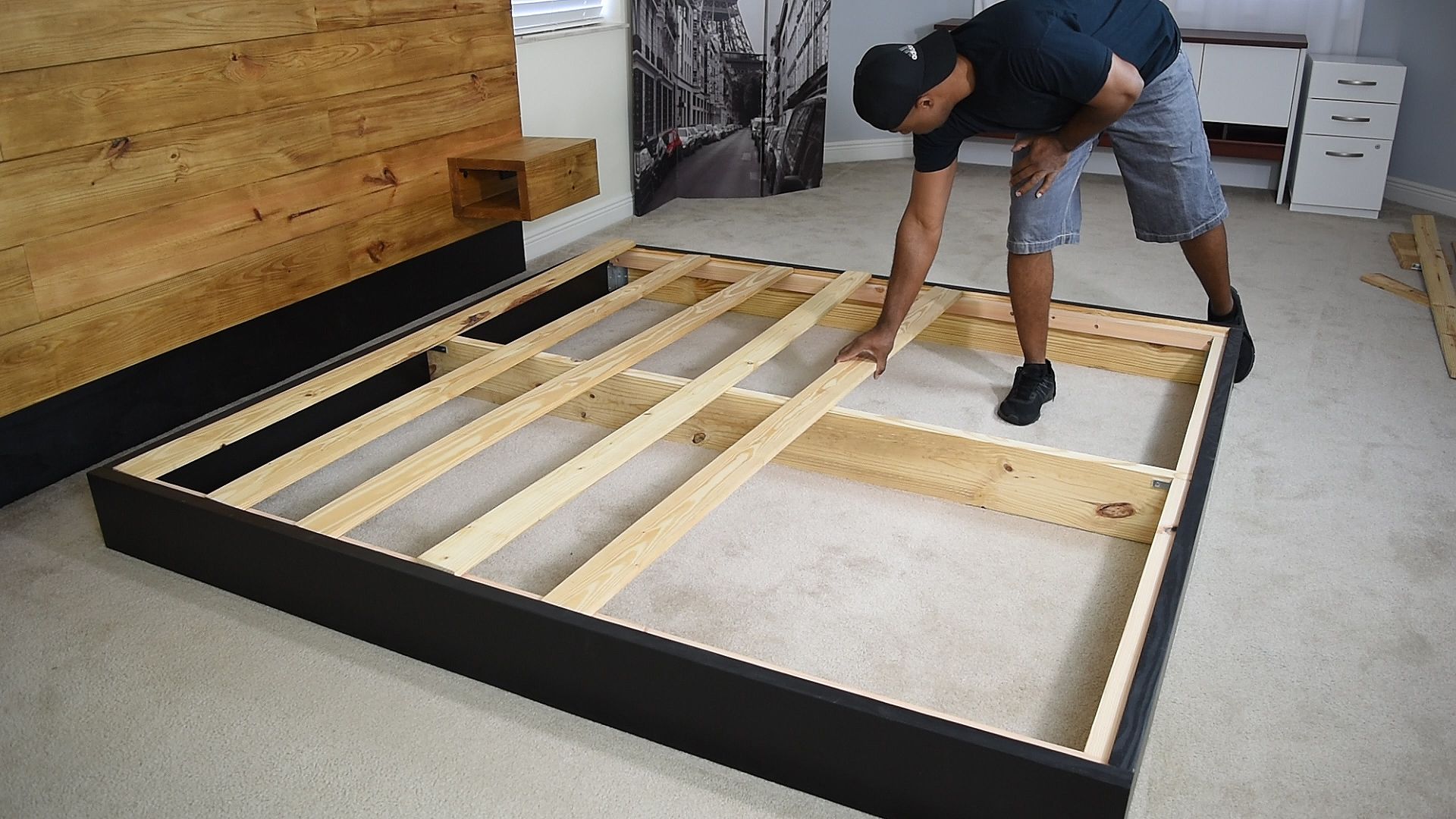 DIY Platform Bed With Floating Night Stands : 7 Steps (with Pictures ...