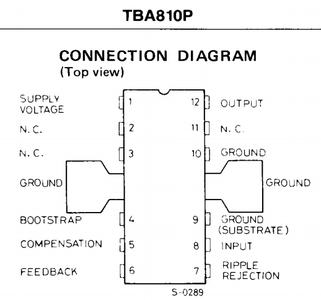 TBA810/CTC810 IC Audio Power Amplifier : 4 Steps - Instructables