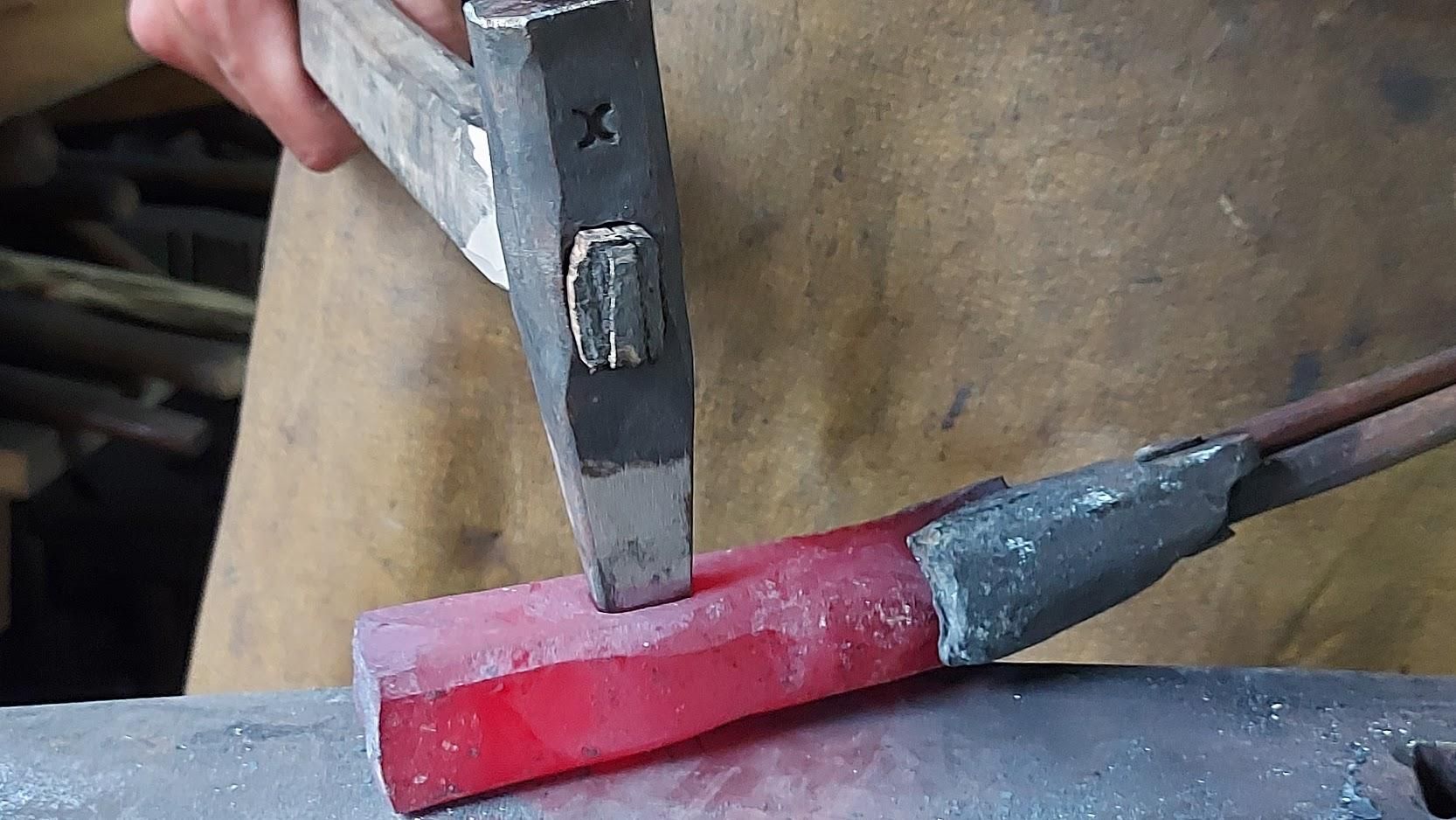 Forging a Hot Cut Blacksmiths Tool : 6 Steps (with Pictures ...