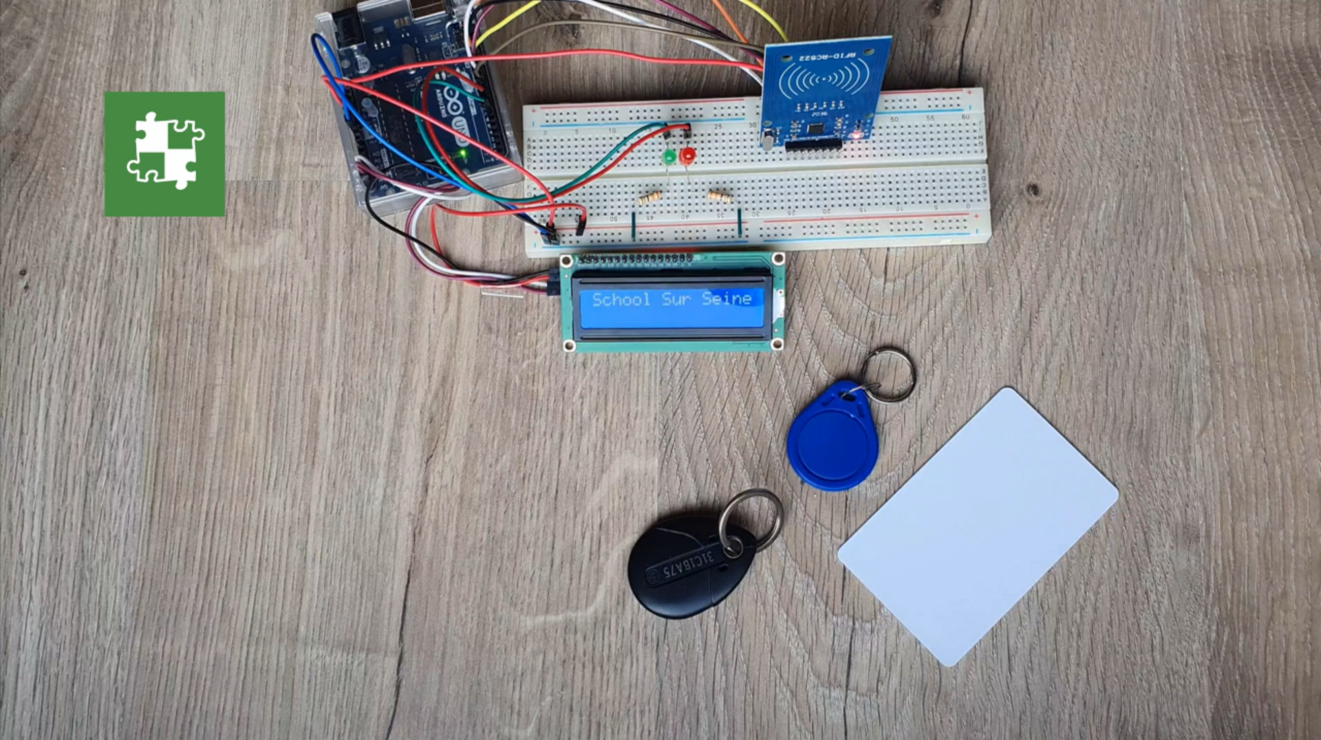 RFID Tag/card Verification System : Arduino UNO + RFID RC522 + LCD 16x2 ...