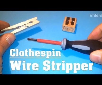 Clothespin Wire Stripper - DIY Tool : 4 Steps - Instructables