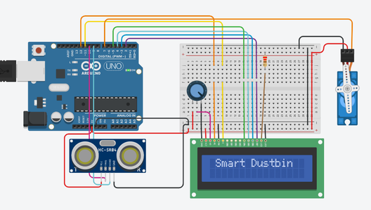 Smart Dustbin Using Arduino Ultrasonic Sensor And Servo Motor 3 Steps 3271
