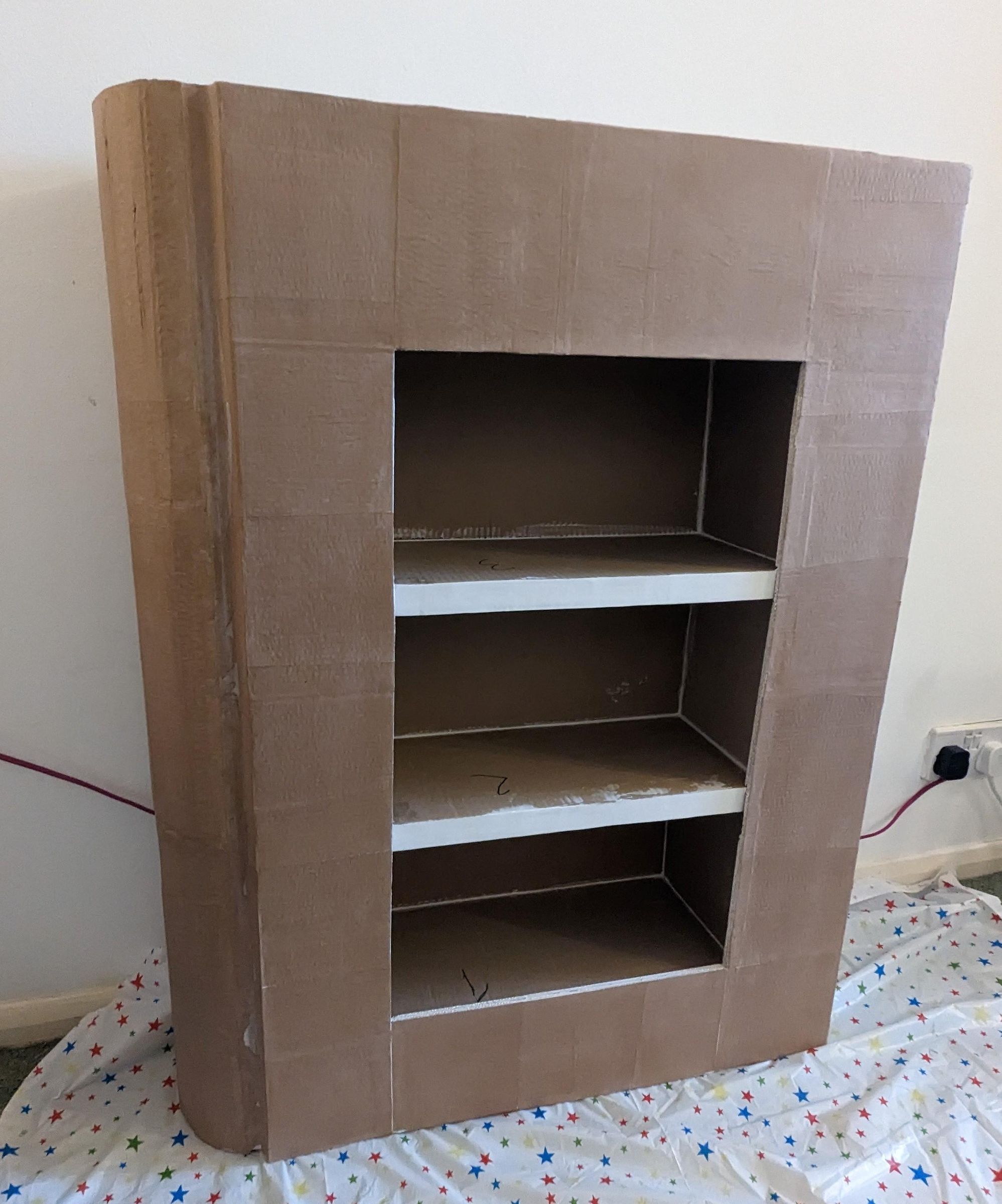Giant Book- Bookcase (Made Entirely Out of Cardboard) : 14 Steps (with Pictures) - Instructables