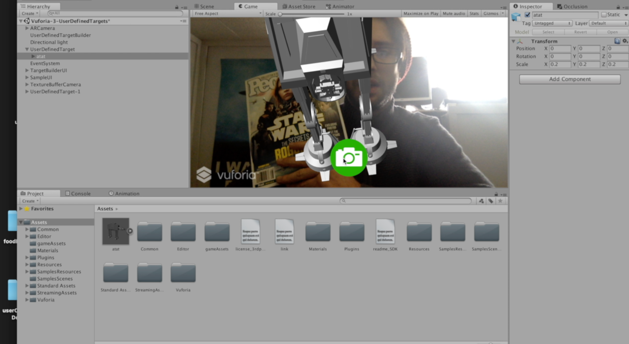 How to Augmented Reality App for Beginners With Unity 3D, Vuforia, and User Defined Targets : 8 ...